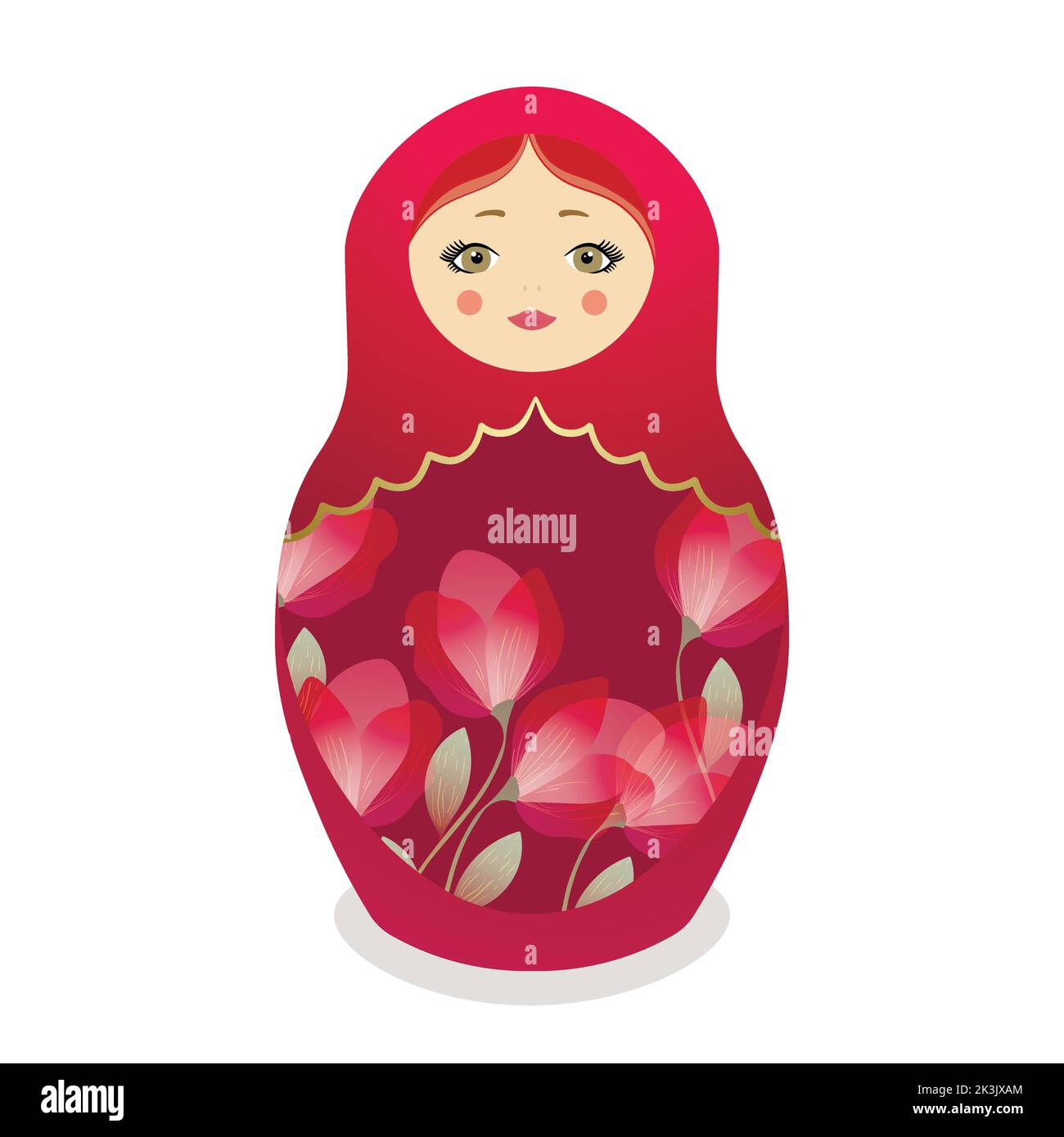 Russian Matryoshka. Traditional Russian folklore dolls with big eyes ...