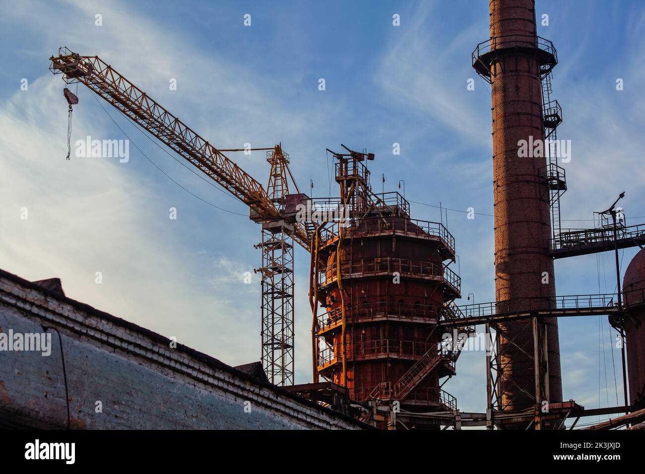 Blast furnace equipment of the metallurgical plant Stock Photo - Alamy