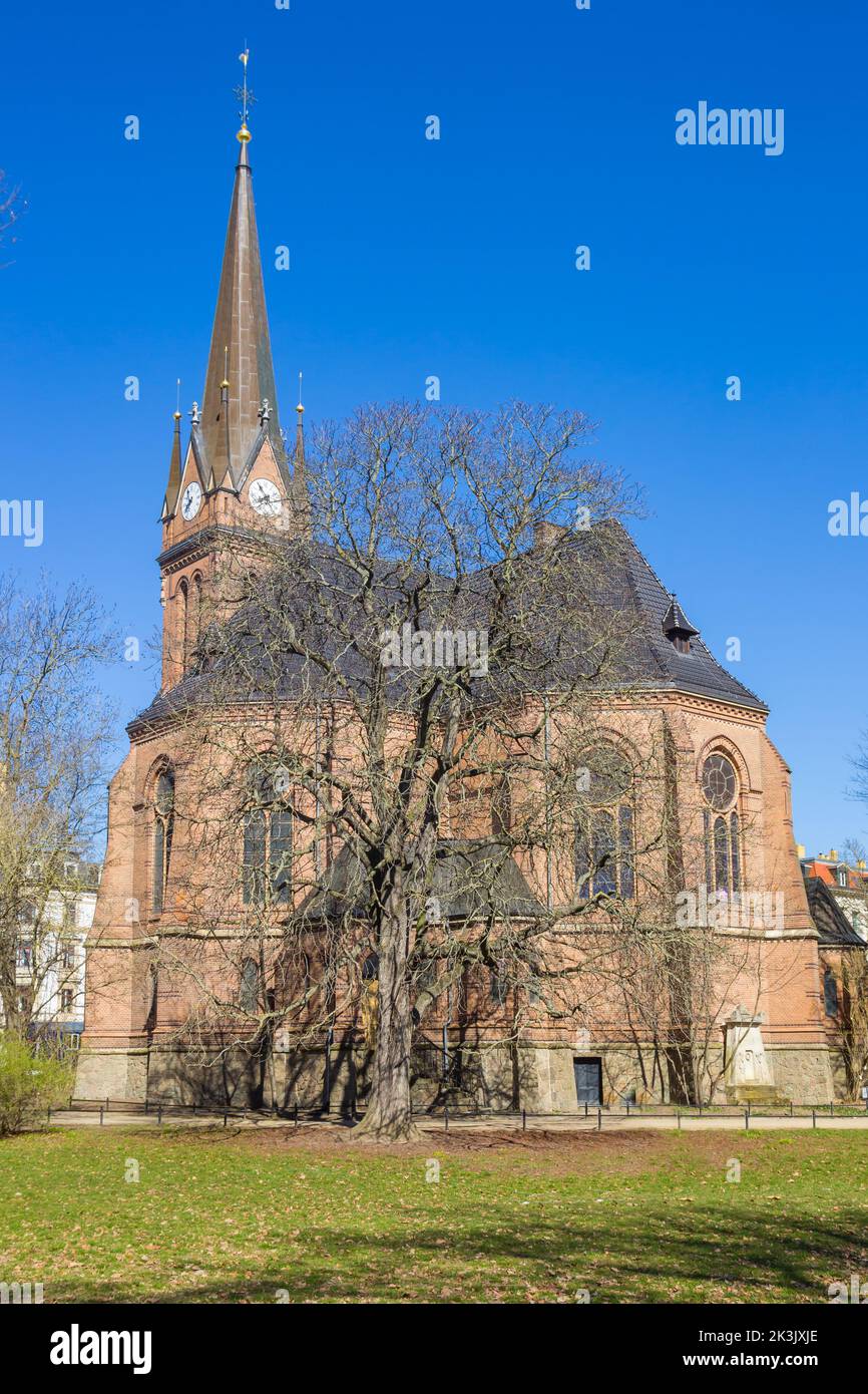 Luther church in the Johannapark in historic city Leipzig, Germany ...
