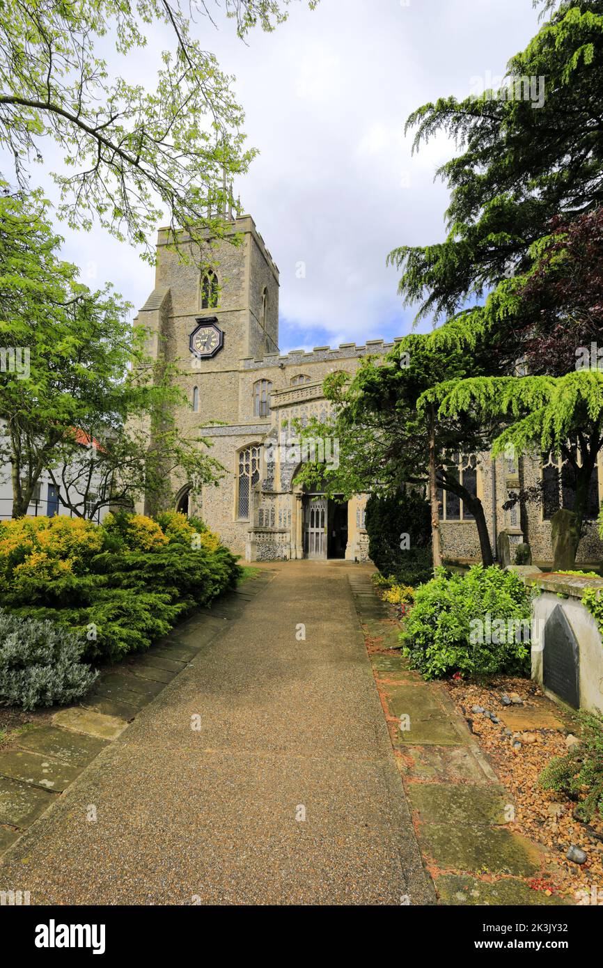 St Marys parish church, market town of Diss, Norfolk, England, Britain ...