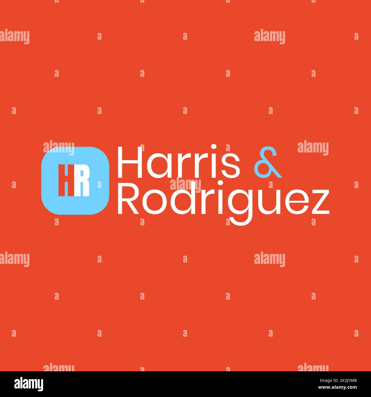 Composition of harris and rodriguez text over red background Stock ...