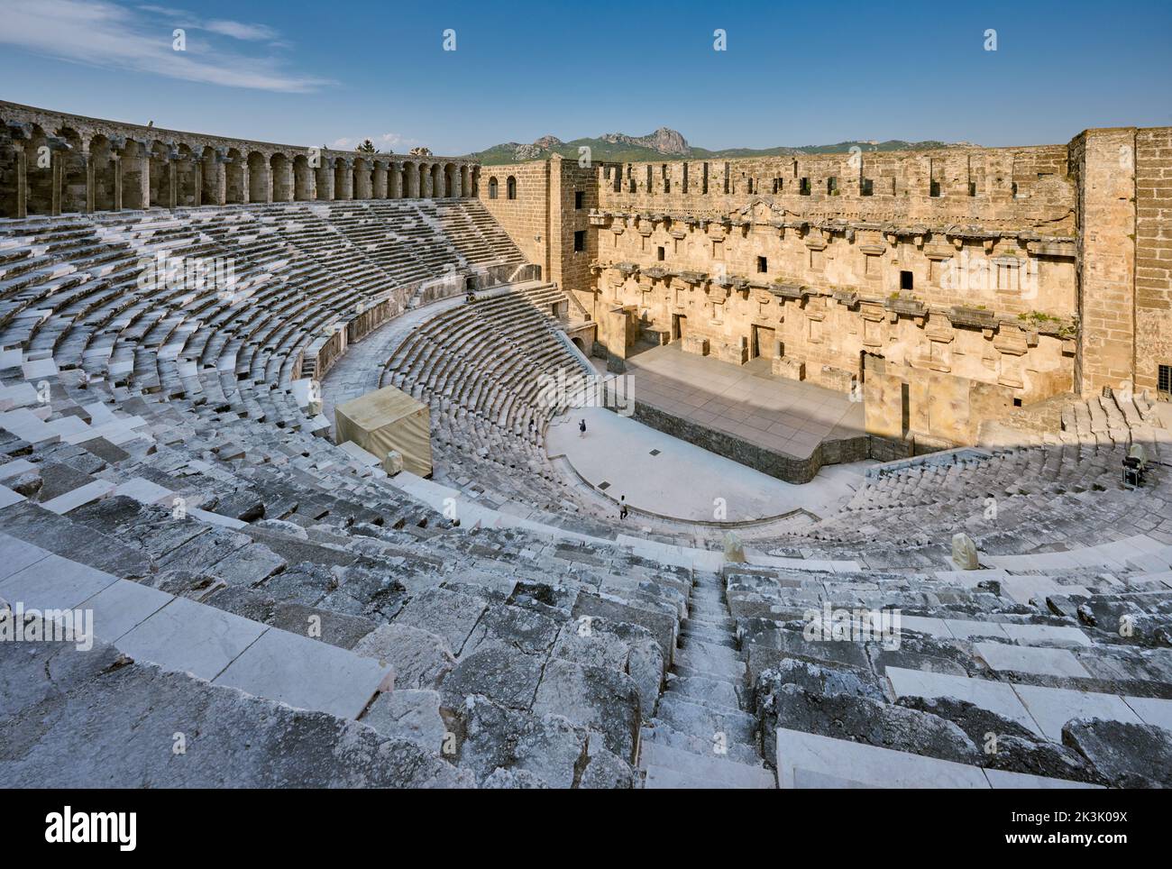 The ancient Roman Theatre of Aspendos, Aspendos Ancient City, Antalya ...