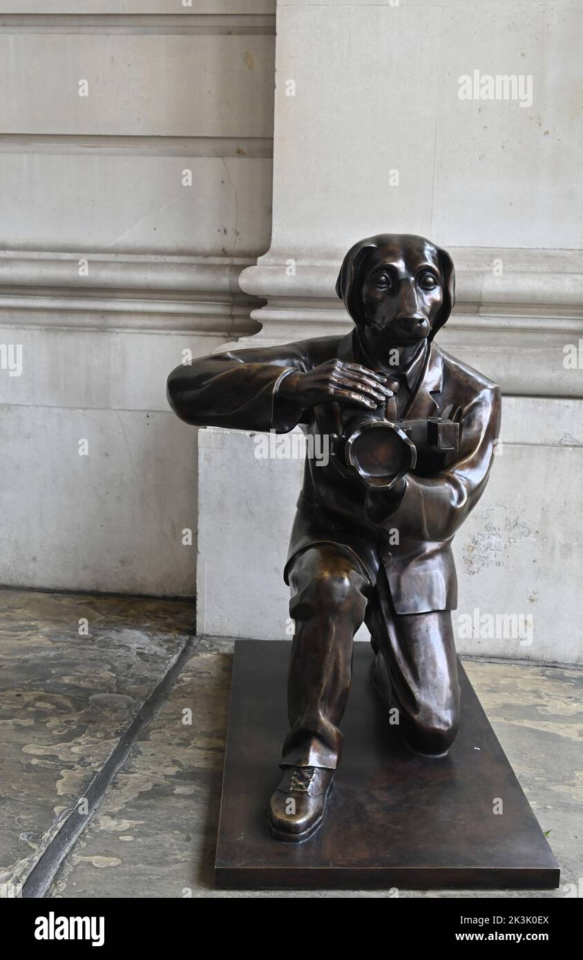 The paparazzi dogs are bronze sculptures created by Gillie and Marc ...