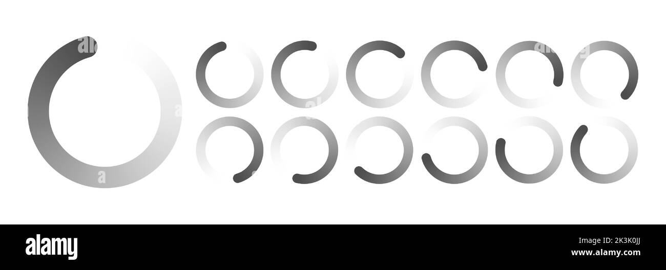 Circular Loading Buffering Icons Vector Video Ready For Animation All Keyframes Frames