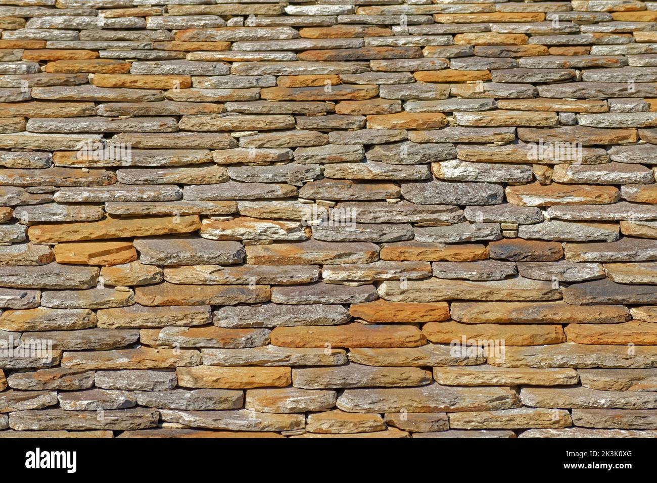 Flat stone roof tiles Stock Photo - Alamy