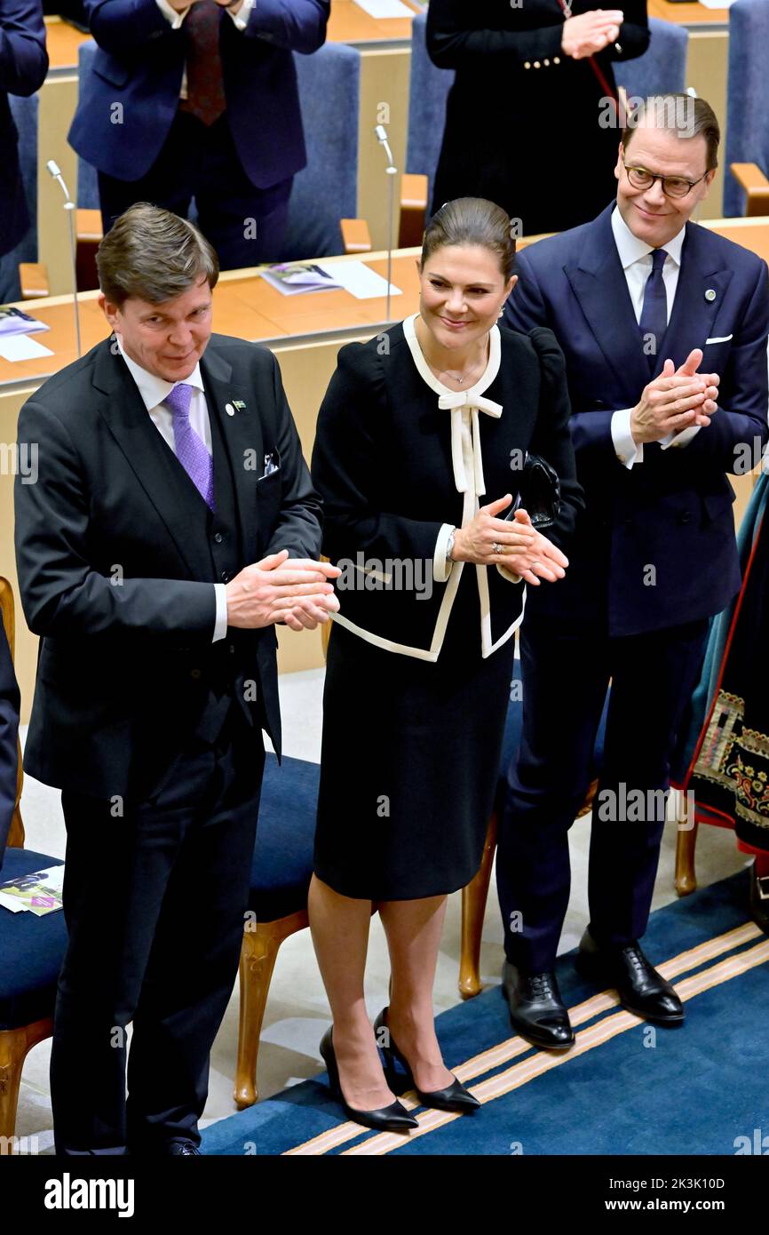 The Speaker Andreas Norlén, Crown Princess Victoria and Prince Daniel ...