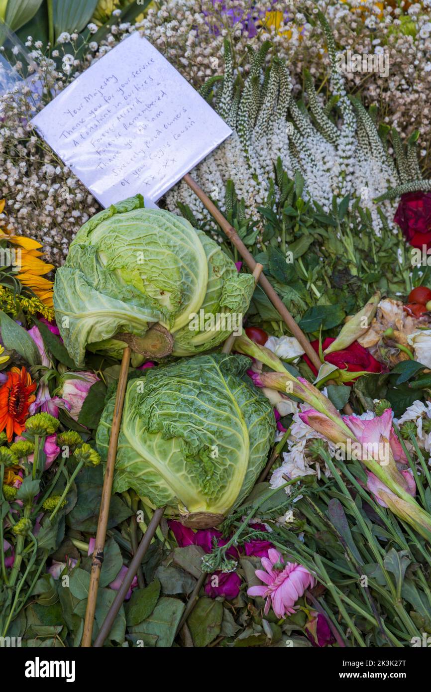 Poignant messages and floral tributes to the late Queen Elizabeth II at ...