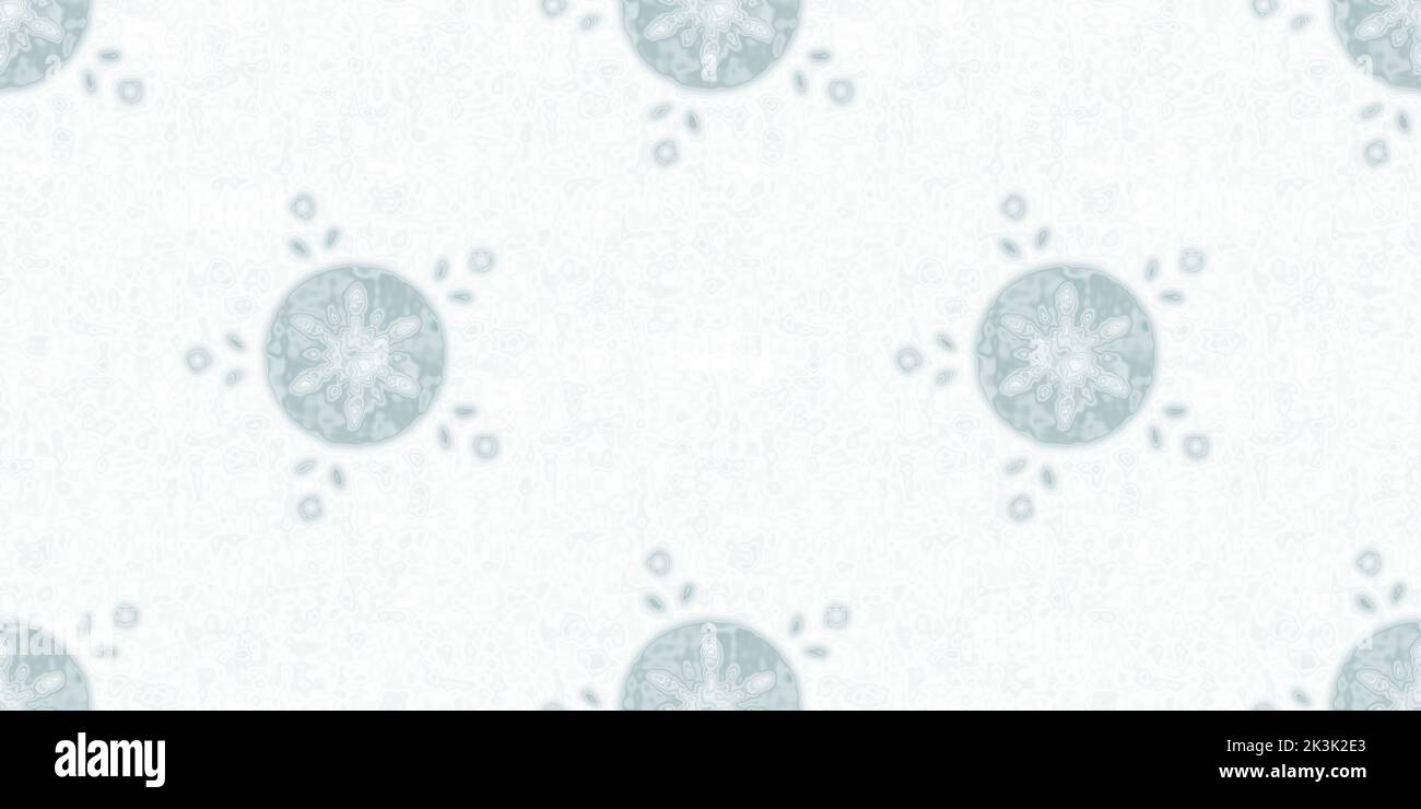 Soft ice blue snow flake border pattern background. Simple minimal ...