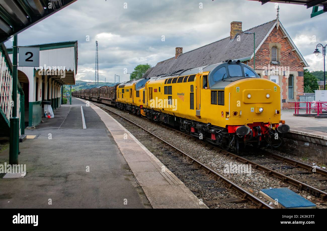 This is the log train from Aberystwyth to Kronospan in Chirk. after ...