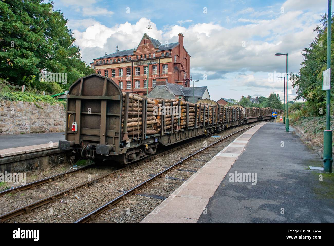 This is the log train from Aberystwyth to Kronospan in Chirk. after ...