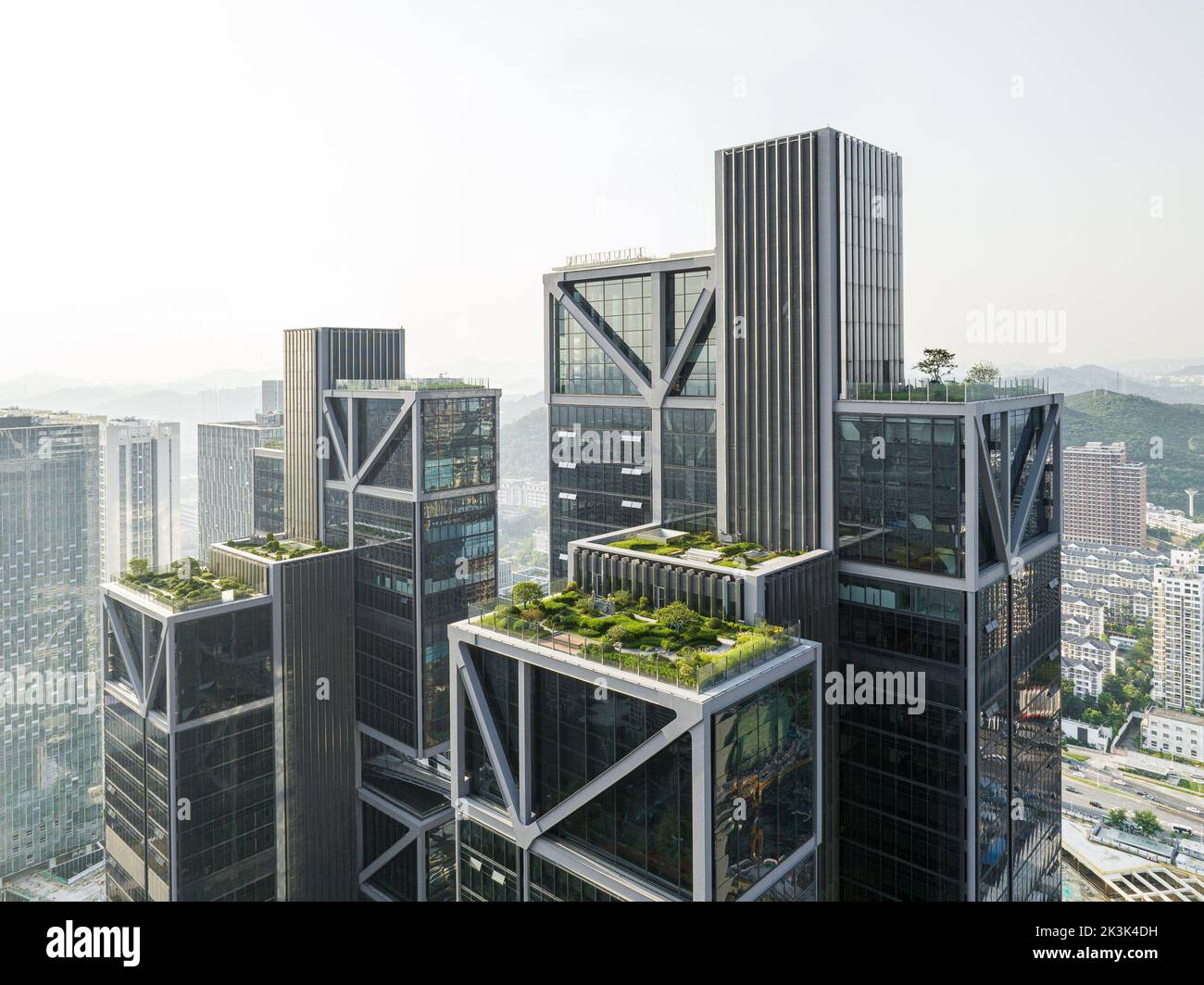 Shenzhen. 13th Sep, 2022. Aerial photo taken on Sept. 13, 2022 shows ...