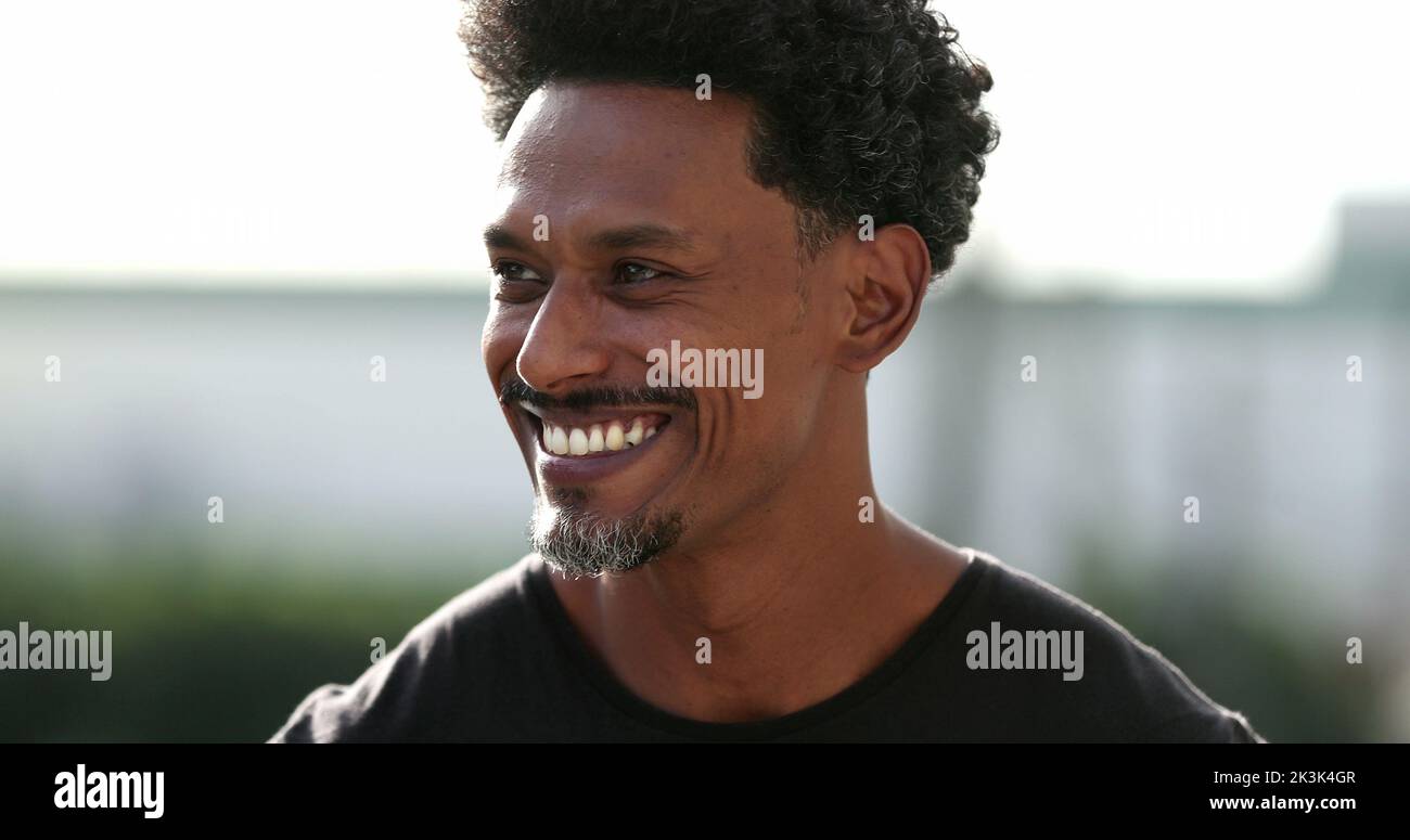Friendly black man smiling at camera. African person with charisma ...