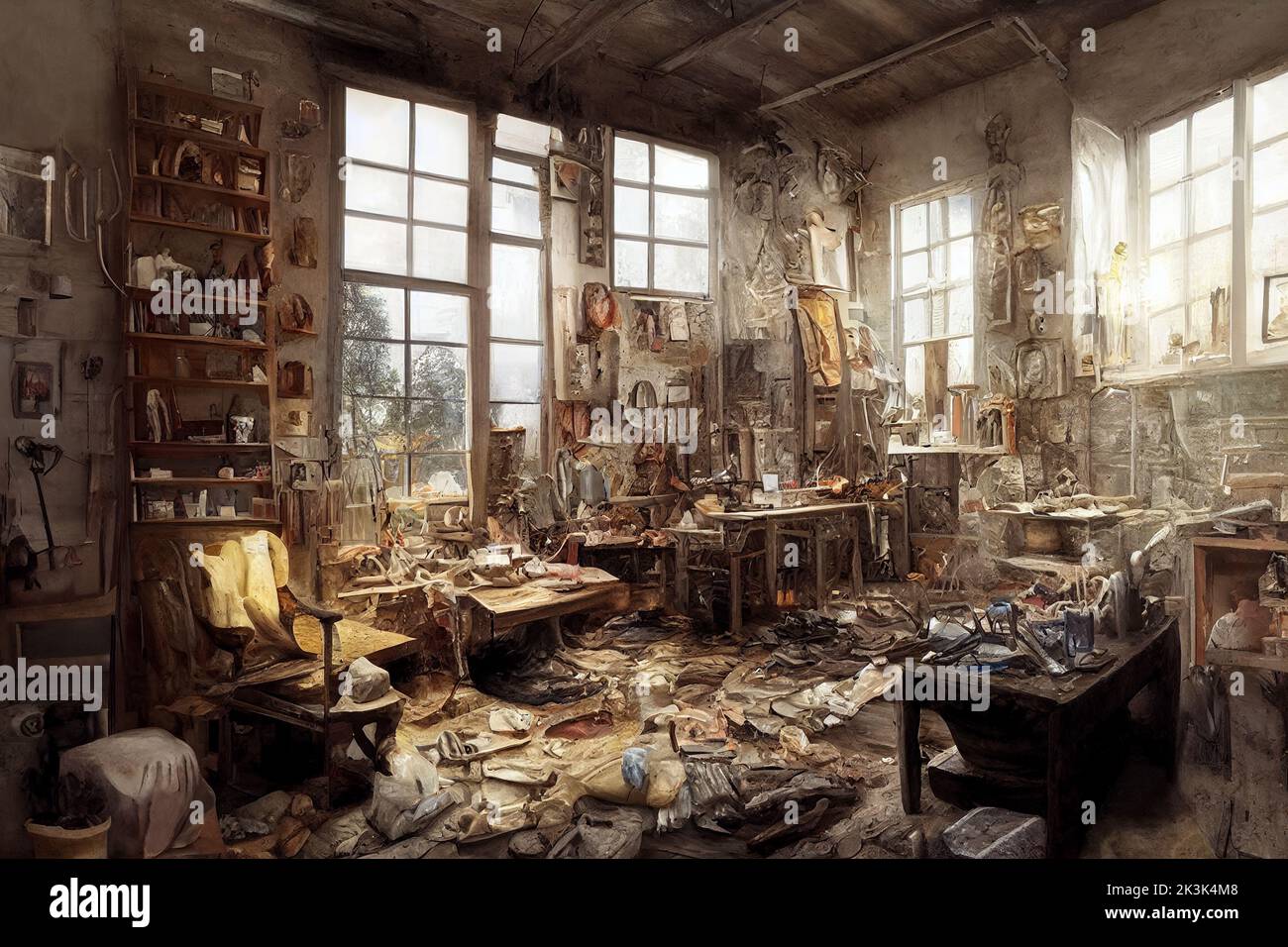 Cluttered workshop hi-res stock photography and images - Alamy