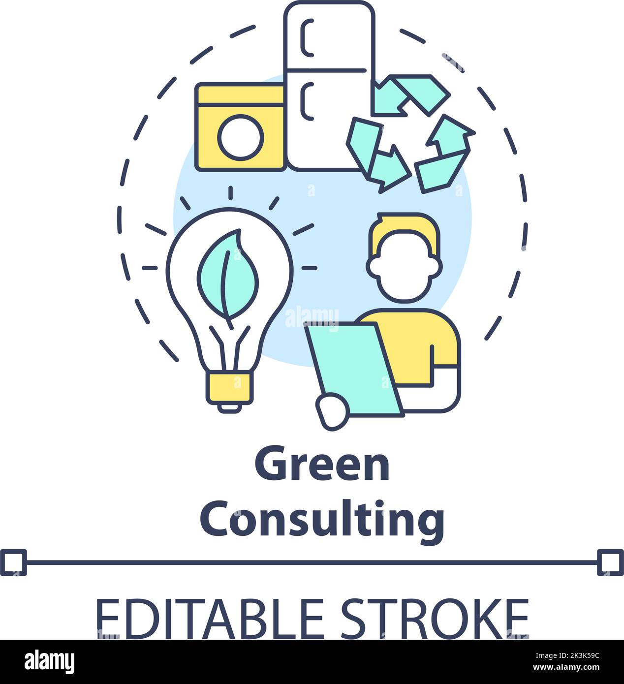 Green consulting concept icon Stock Vector Image & Art - Alamy