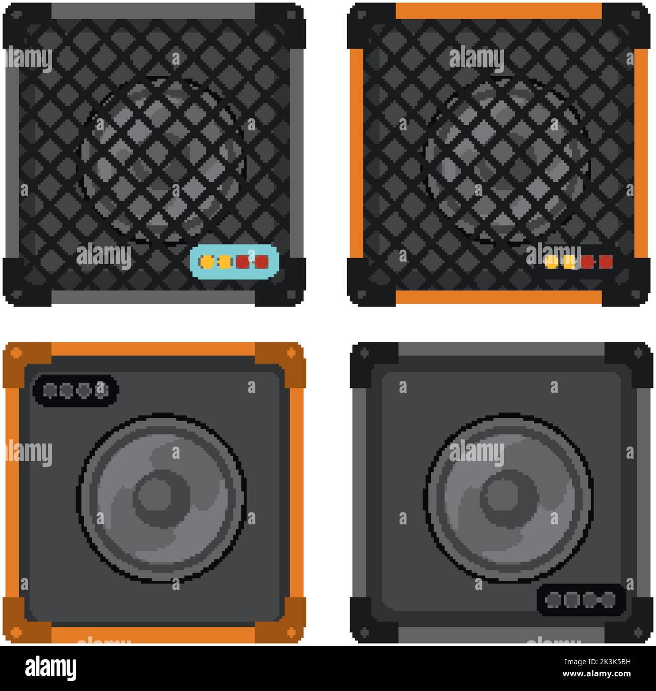 Set of different music speakers illustration Stock Vector Image & Art ...