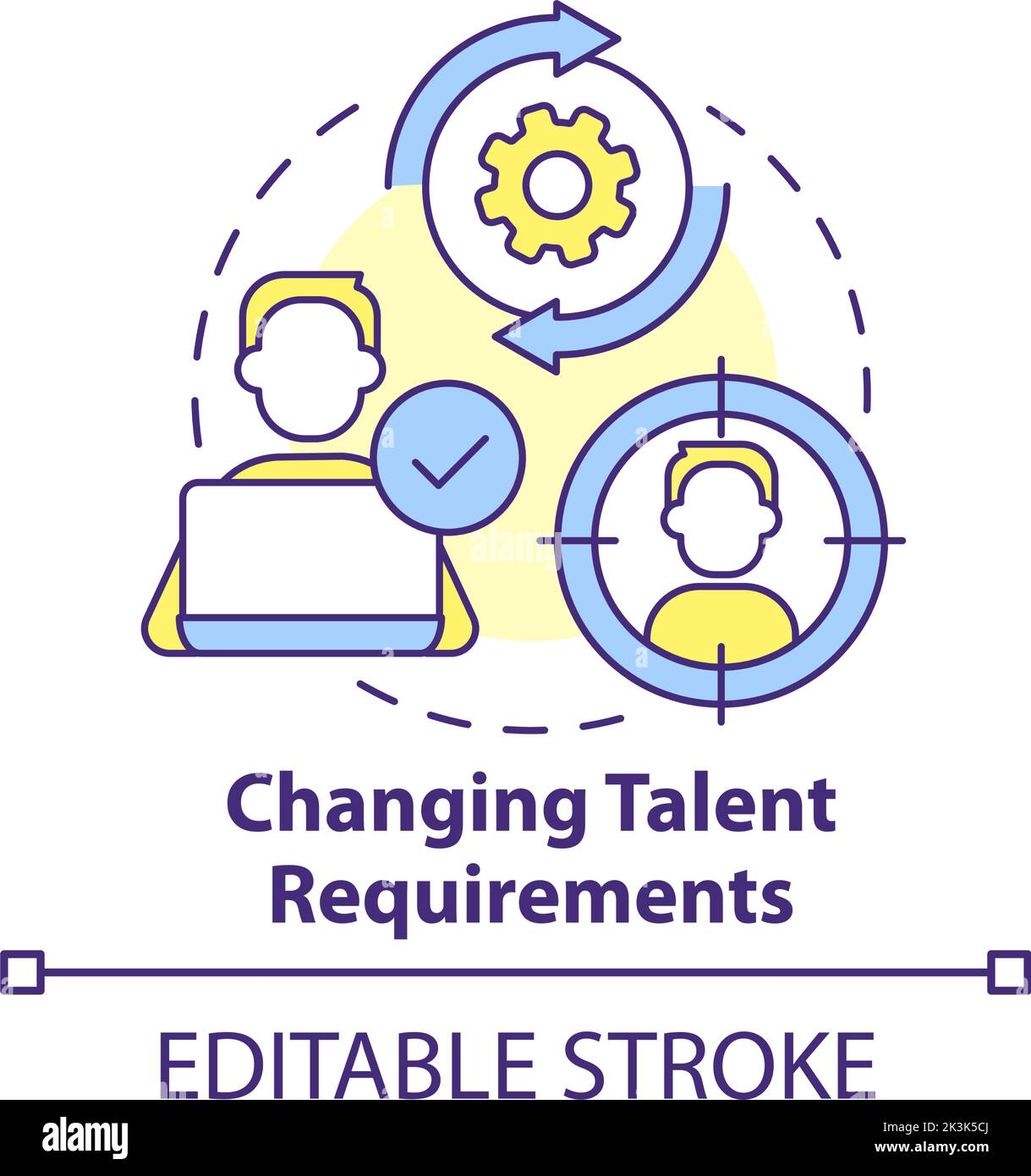 Changing talent requirements concept icon Stock Vector Image & Art - Alamy