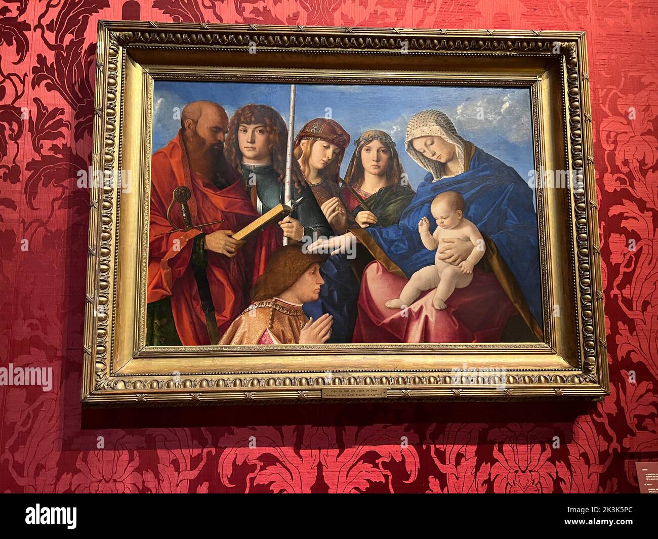 Virgin and Child Blessing a Kneeling Donor, with Four Saints ...