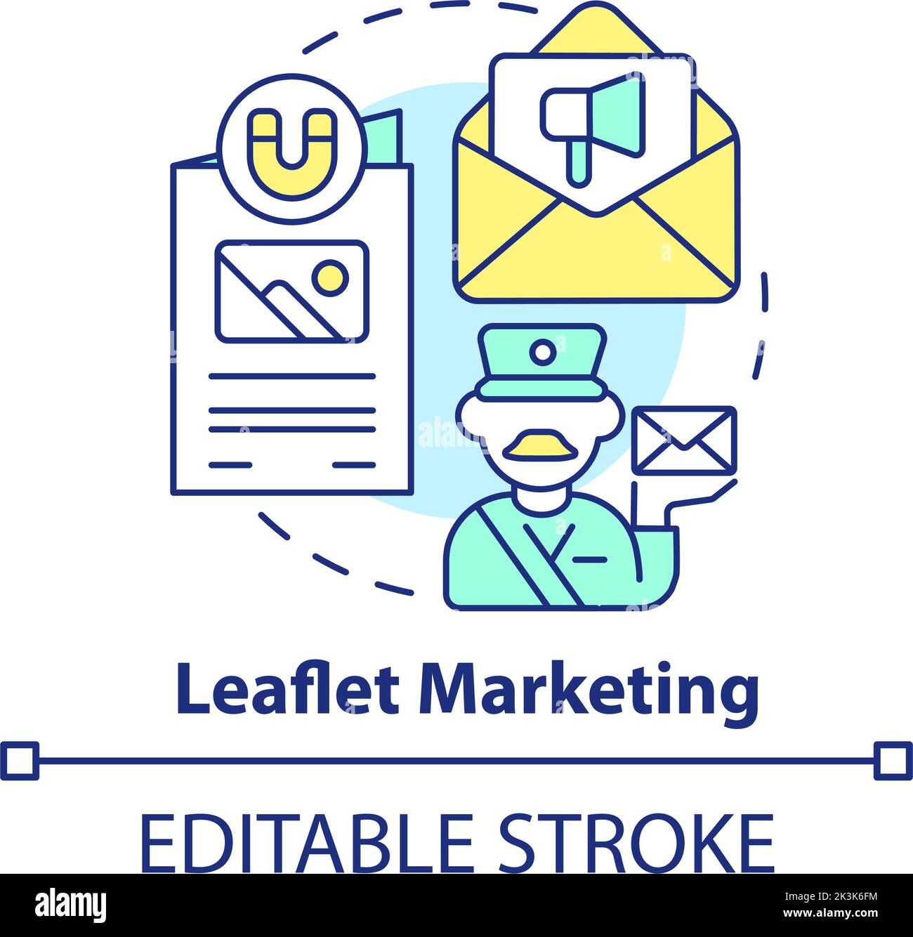 Leaflet marketing concept icon Stock Vector Image & Art - Alamy