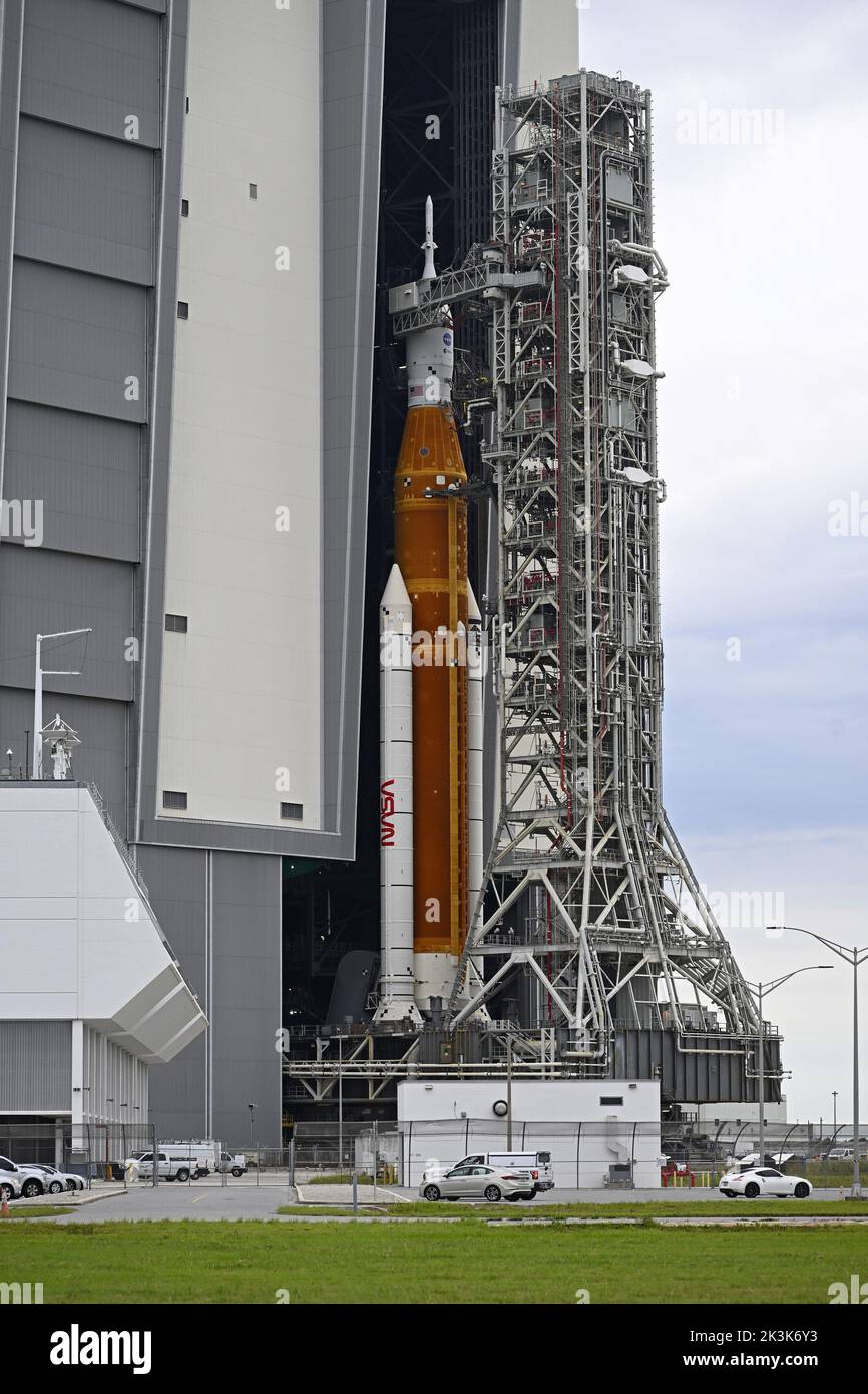 For protection from the effects of Hurricane Ian, NASA's SLS rocket and ...