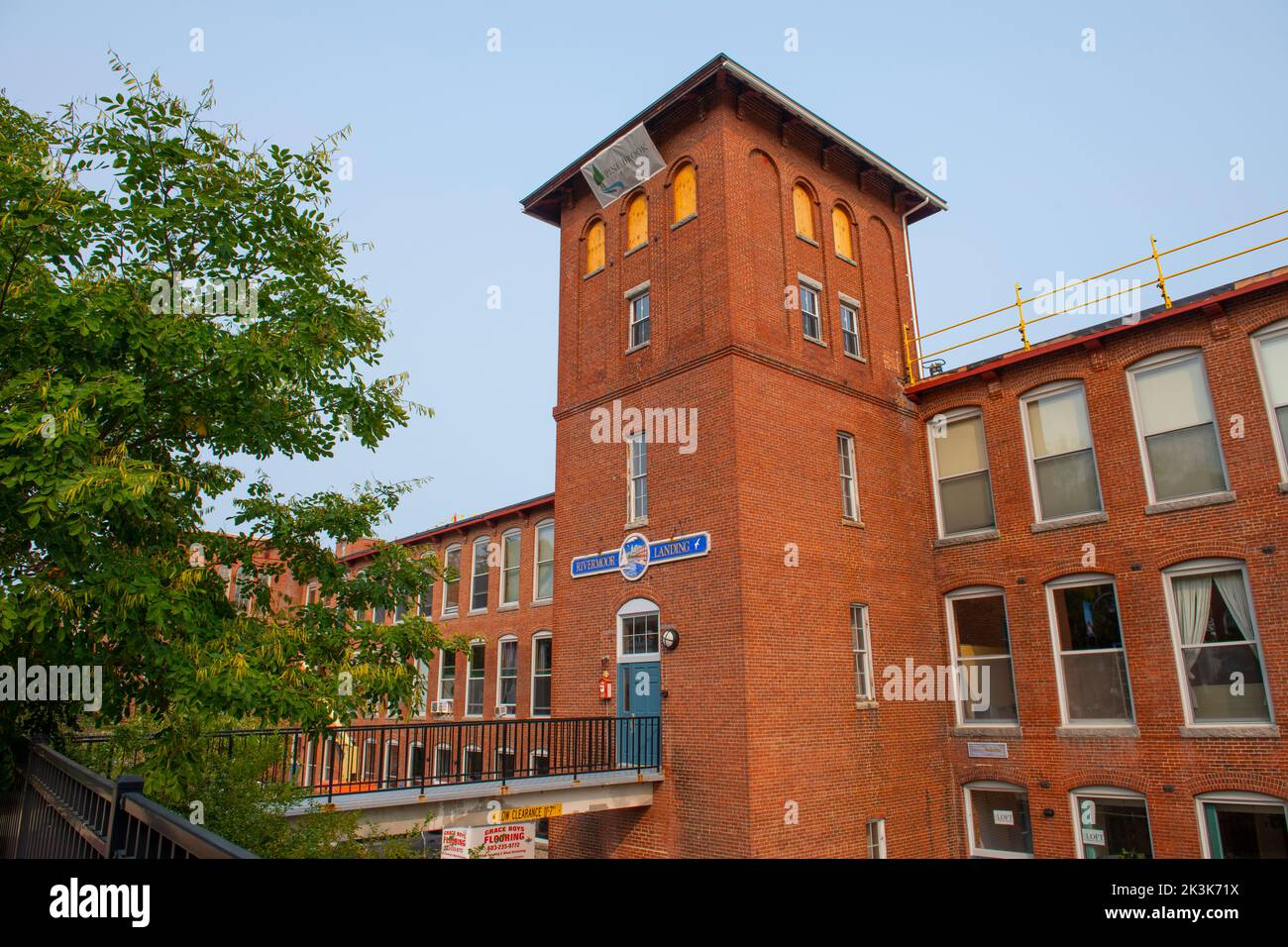 Newmarket Mills building on Lamprey River on Main Street in historic ...
