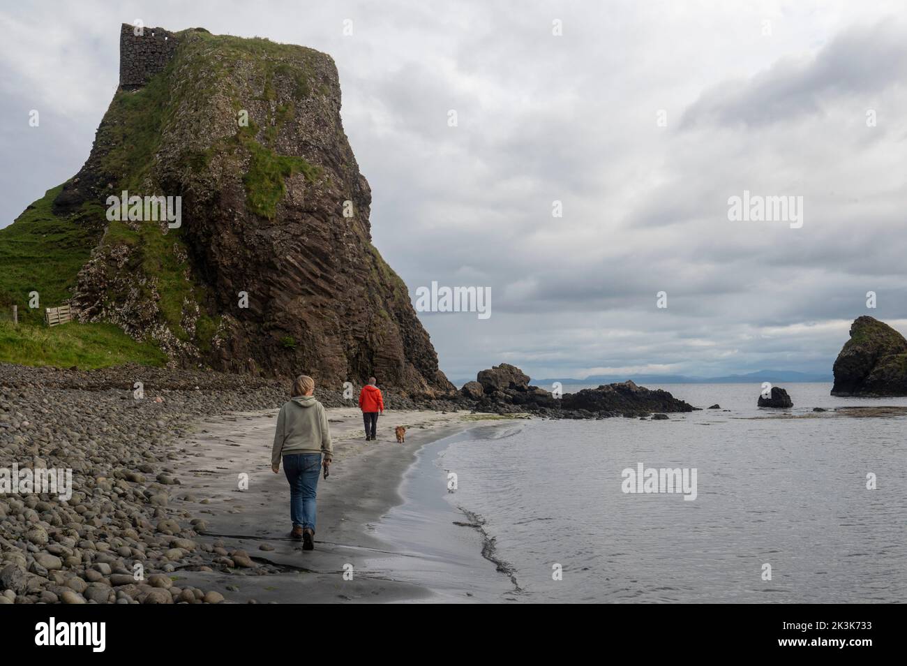 September 2022: Isle of Canna, Inner Hebrides, Scotland People walk ...