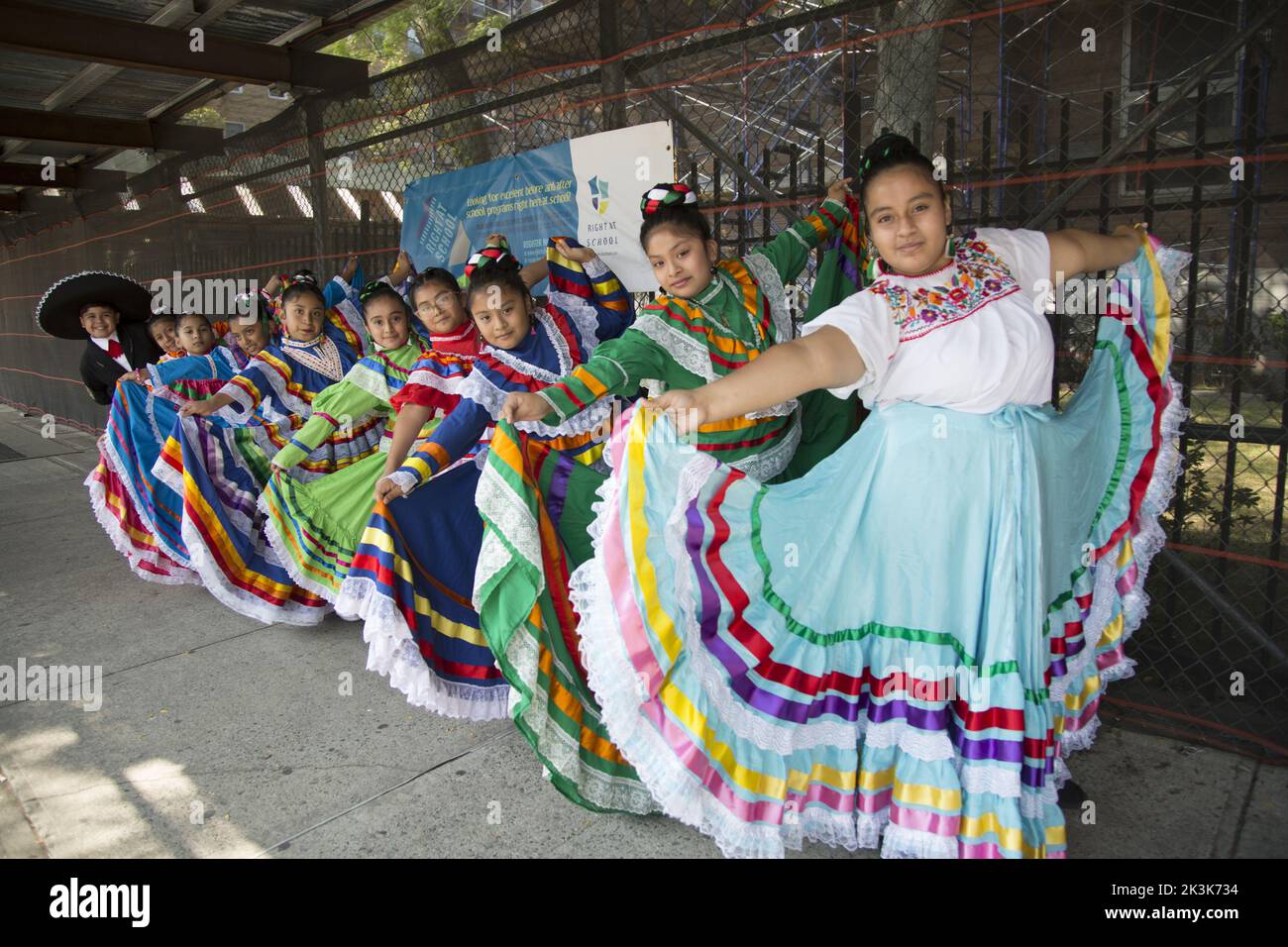 Child Mariachi dancers perform during Mexican Independence Day ...