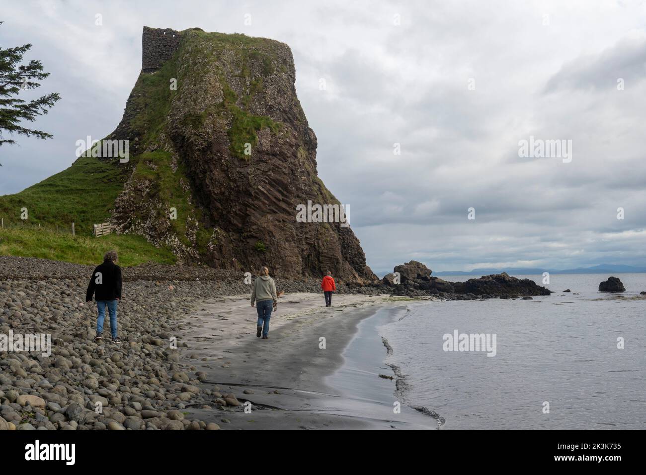 September 2022: Isle of Canna, Inner Hebrides, Scotland People walk ...