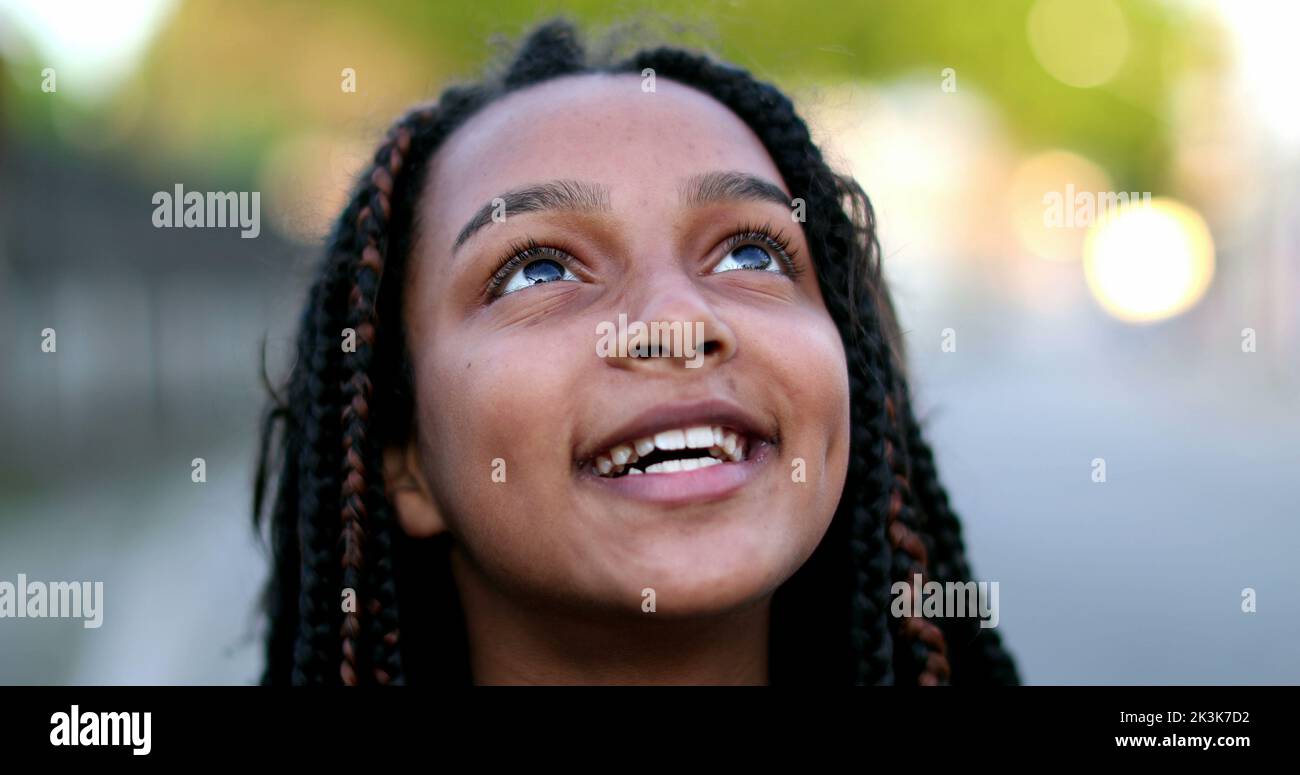 Kid Looking Up At Sky