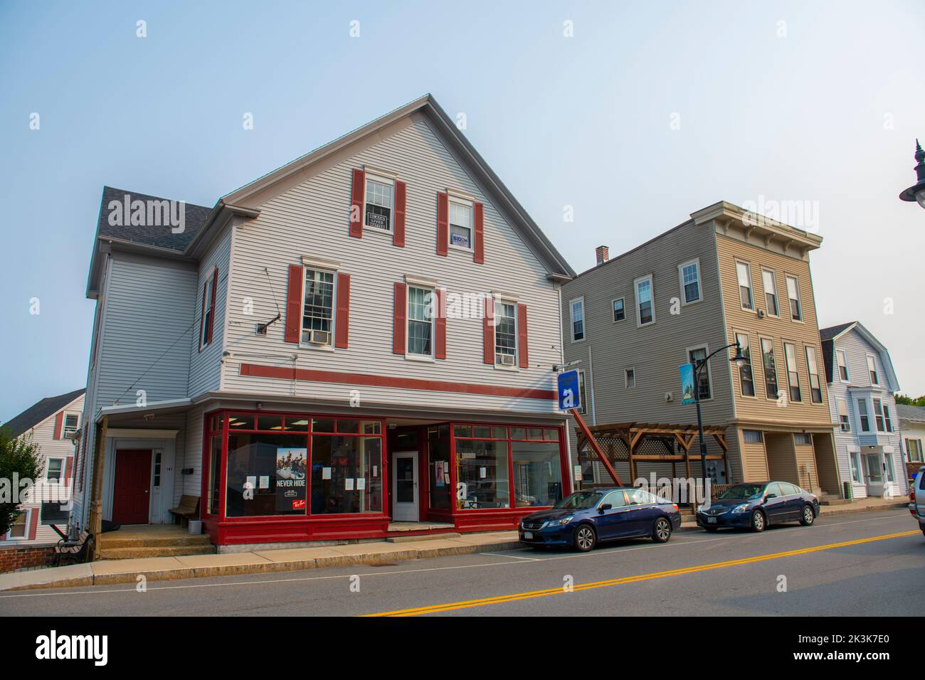 Historic commercial building on Main Street in historic town center of ...