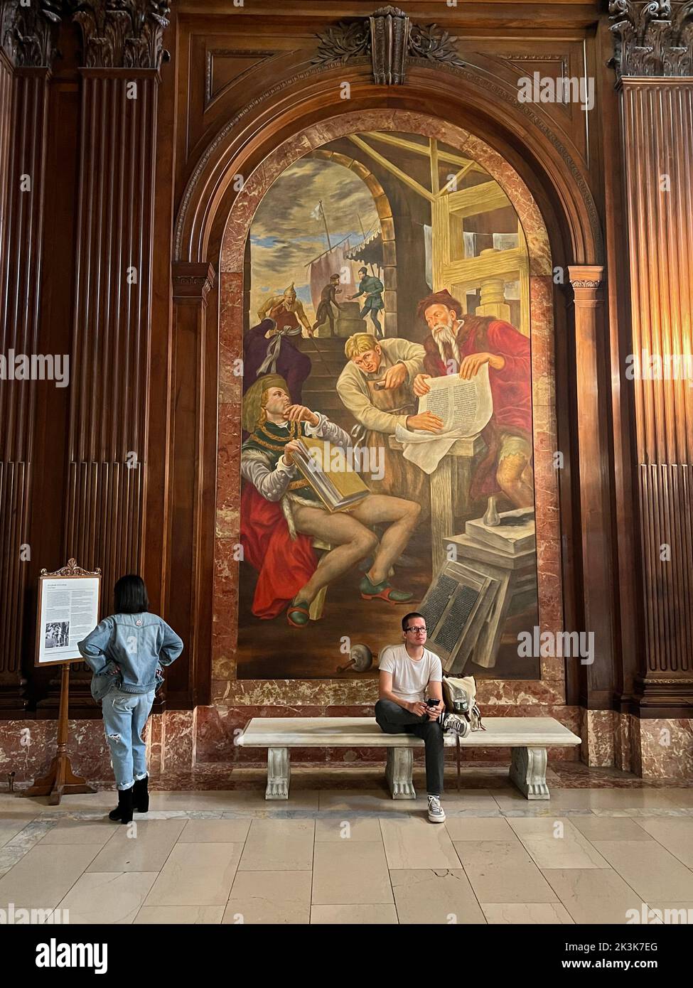 "GUTENBERG SHOWING A PROOF TO THE El ECTOR OF MAINZ" The McGraw Rotunda ...