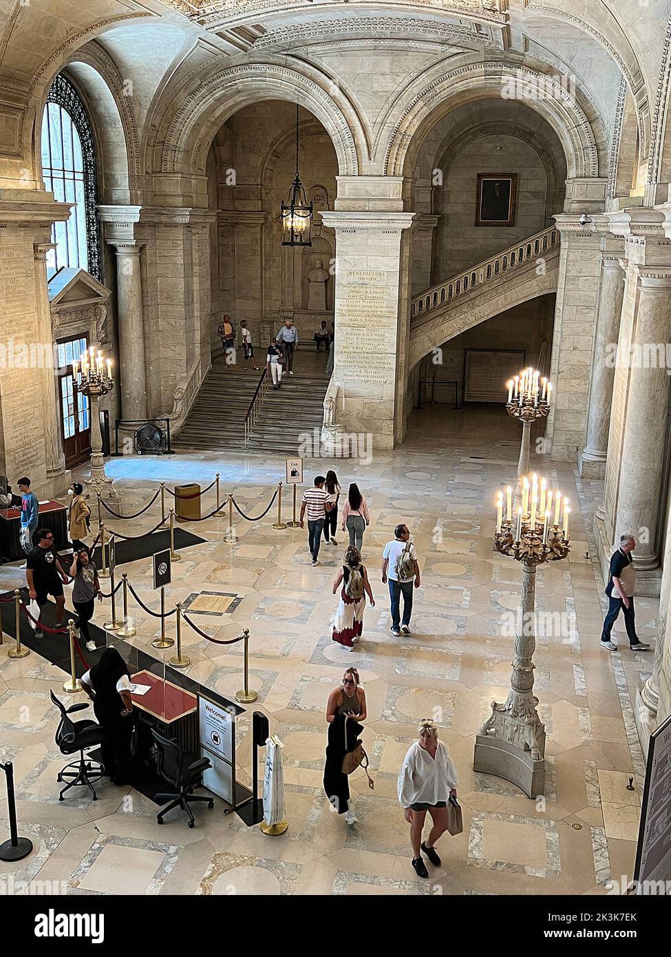 Entry Hall at the New York Public Library at 5th Avenue and 42nd Street ...