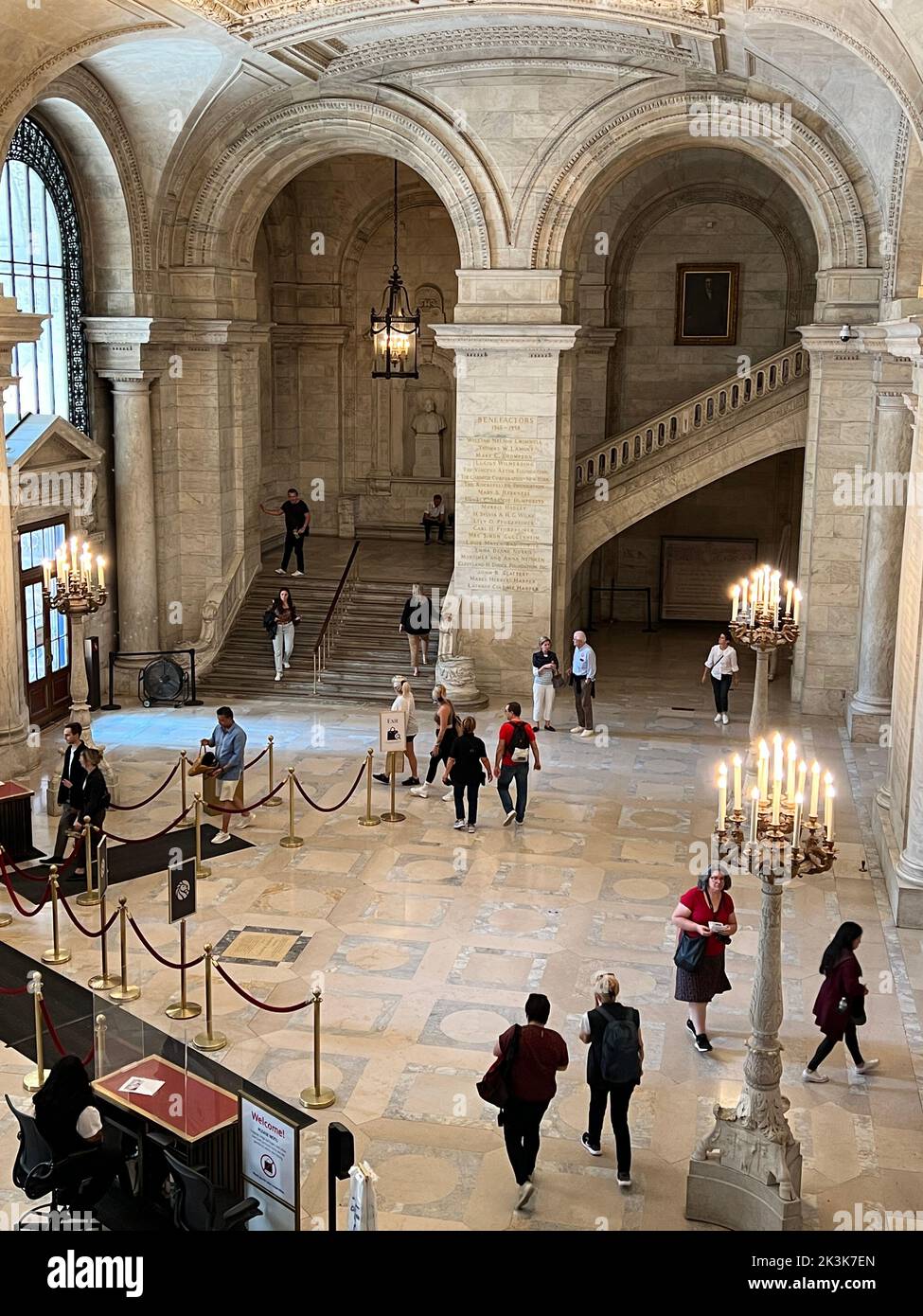 Entry Hall at the New York Public Library at 5th Avenue and 42nd Street ...
