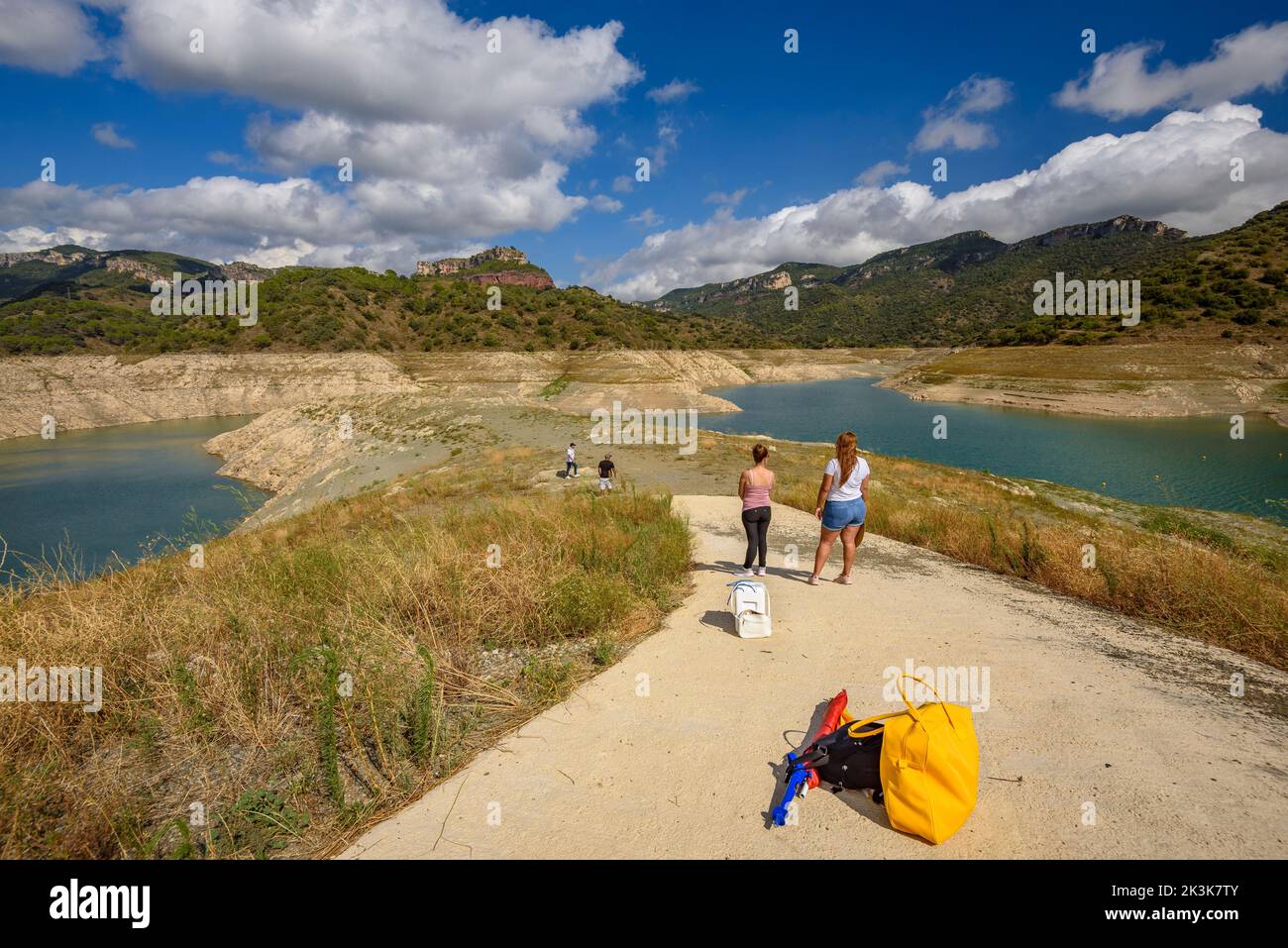Siurana reservoir almost dry, at 8%, during the 2022 drought (Priorat ...