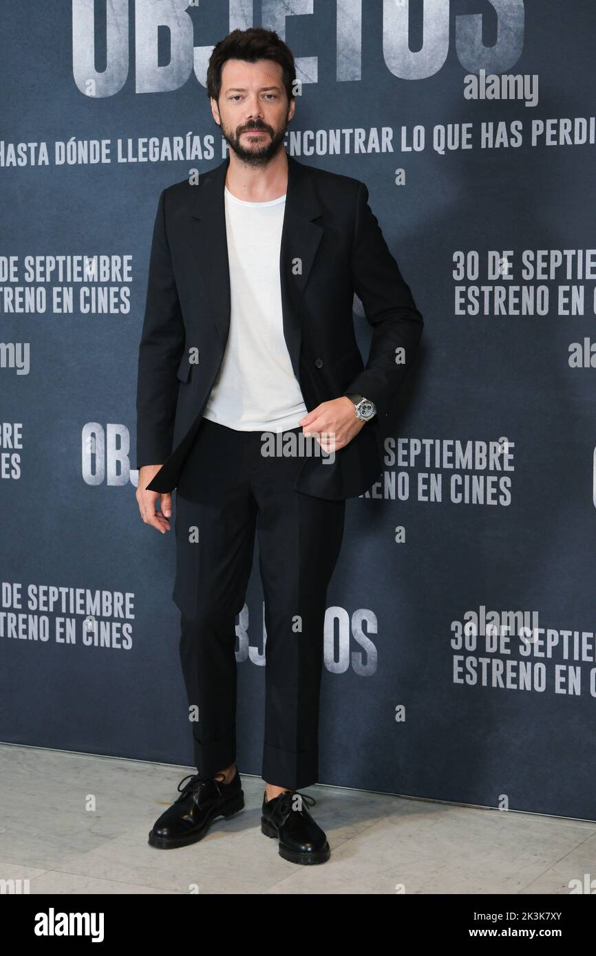 Madrid, Spain. 27th Sep, 2022. Alvaro Morte attends the 'Objetos ...