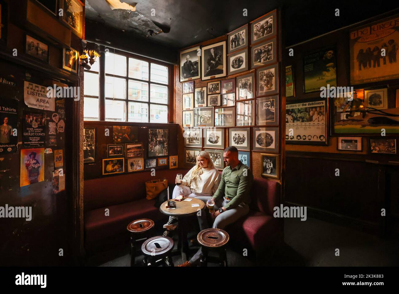 Naoise Hennigan (left) and Alan Foody in O'Donoghues Bar, Dublin on the ...