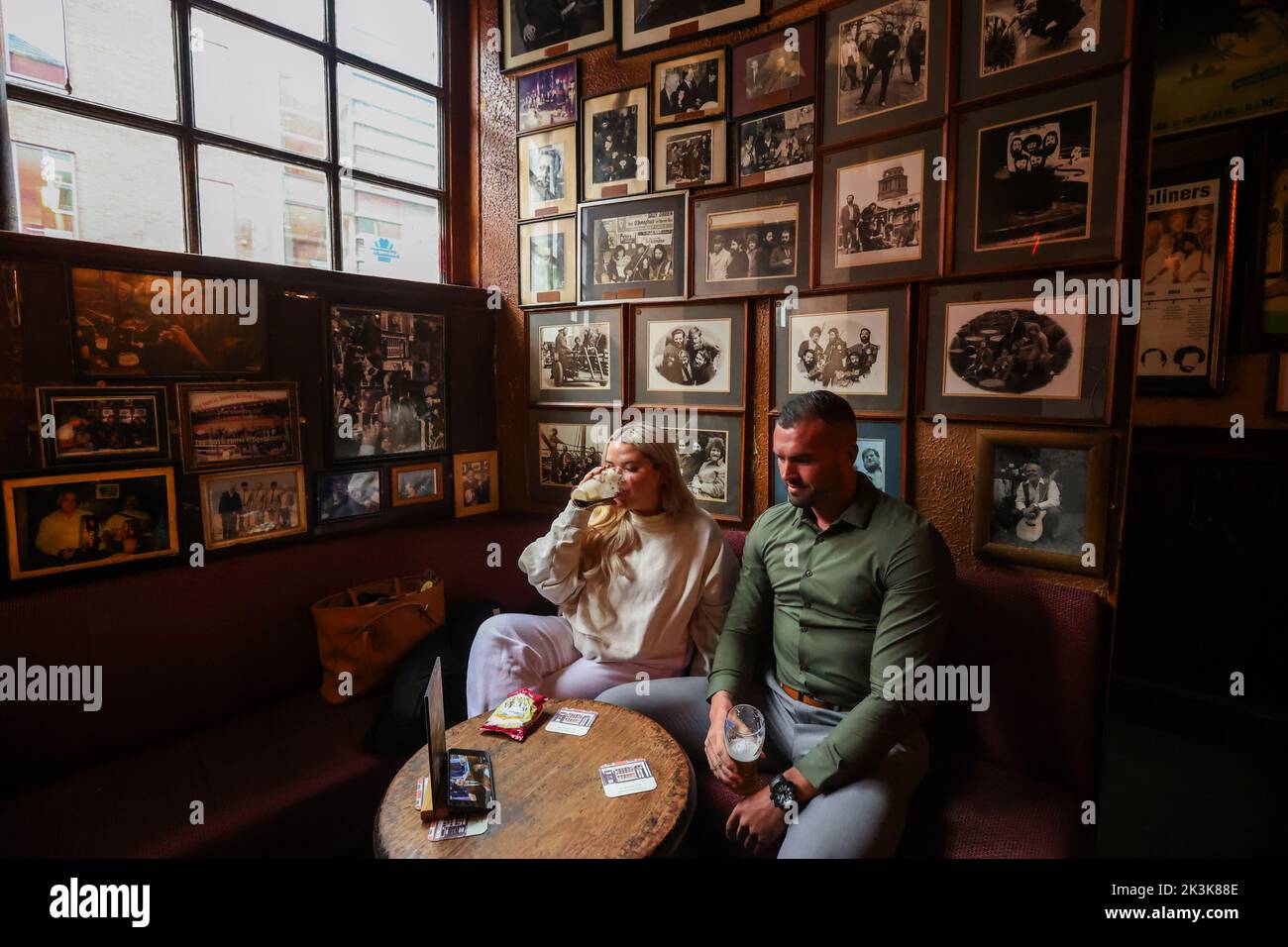 Naoise Hennigan (left) and Alan Foody in O'Donoghues Bar, Dublin on the ...