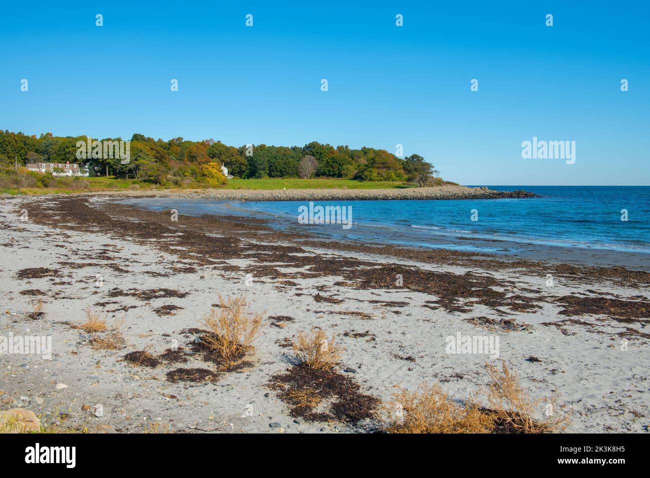 Seapoint Beach in fall next to Crescent Beach on Gerrish Island in ...