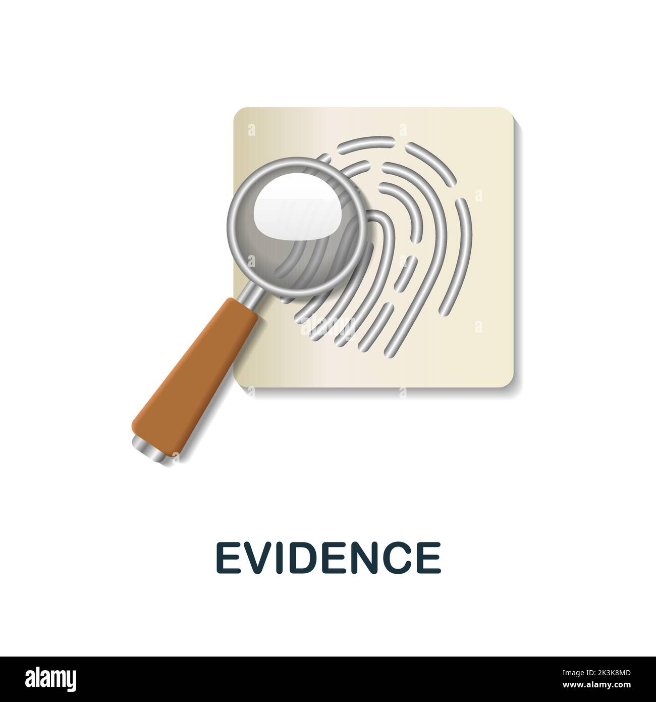 Evidence icon. 3d illustration from crime collection. Creative Evidence ...