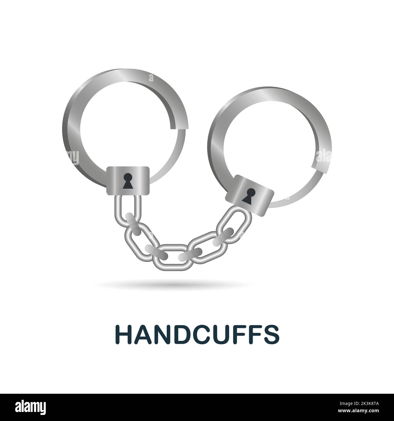 Handcuffs icon. 3d illustration from crime collection. Creative ...