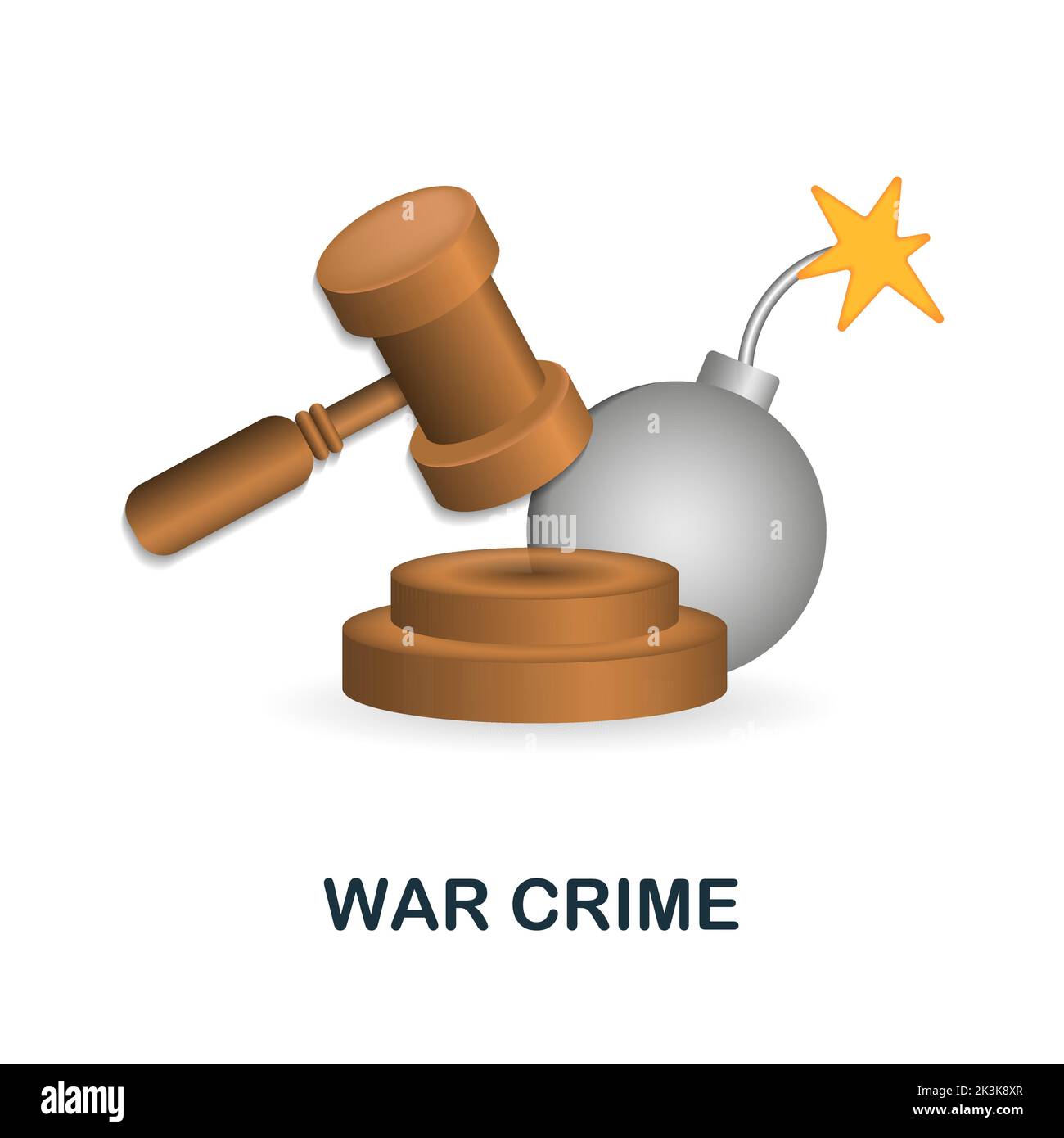 War Crime icon. 3d illustration from crime collection. Creative War ...