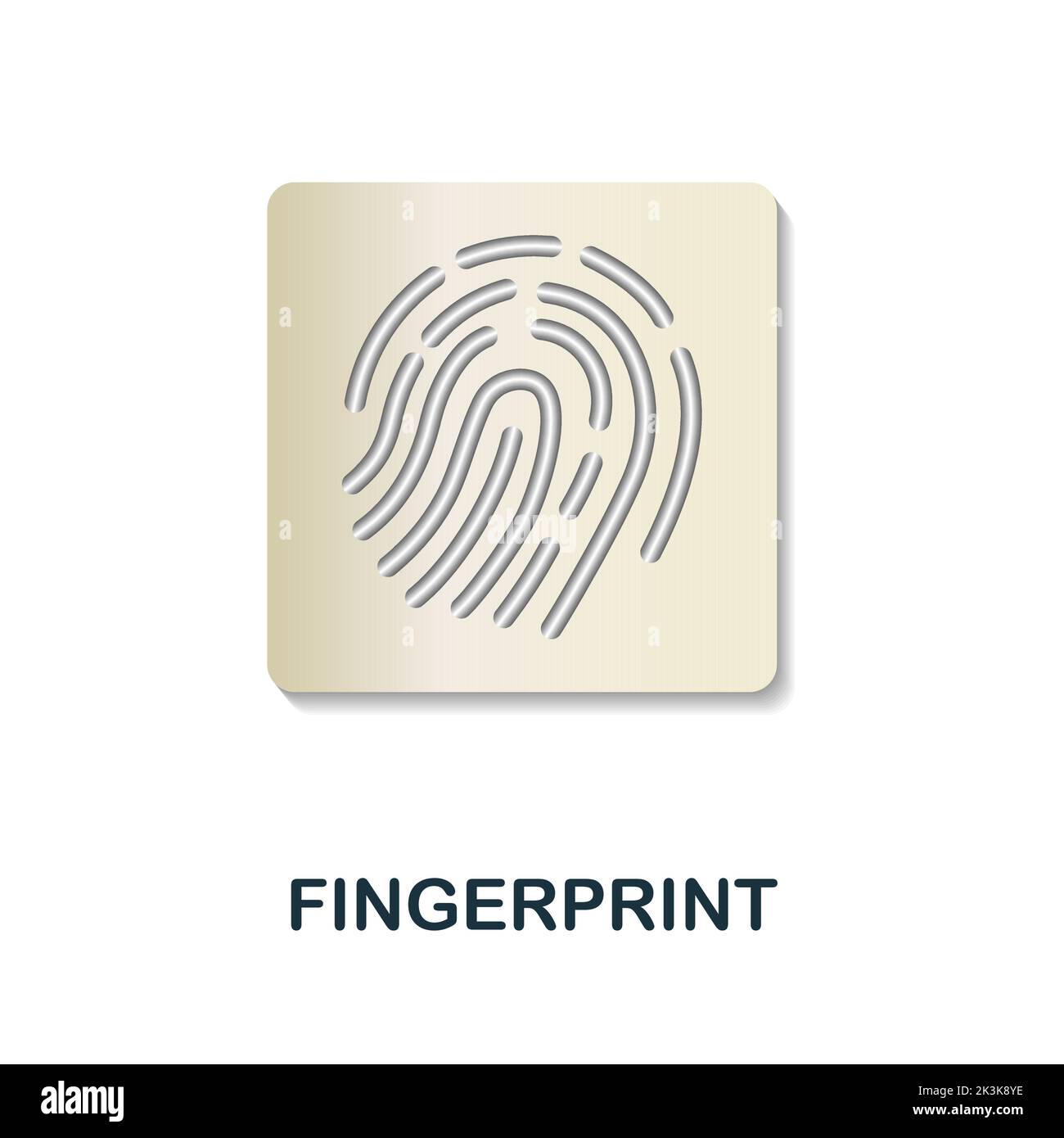 Fingerprint icon. 3d illustration from crime collection. Creative ...