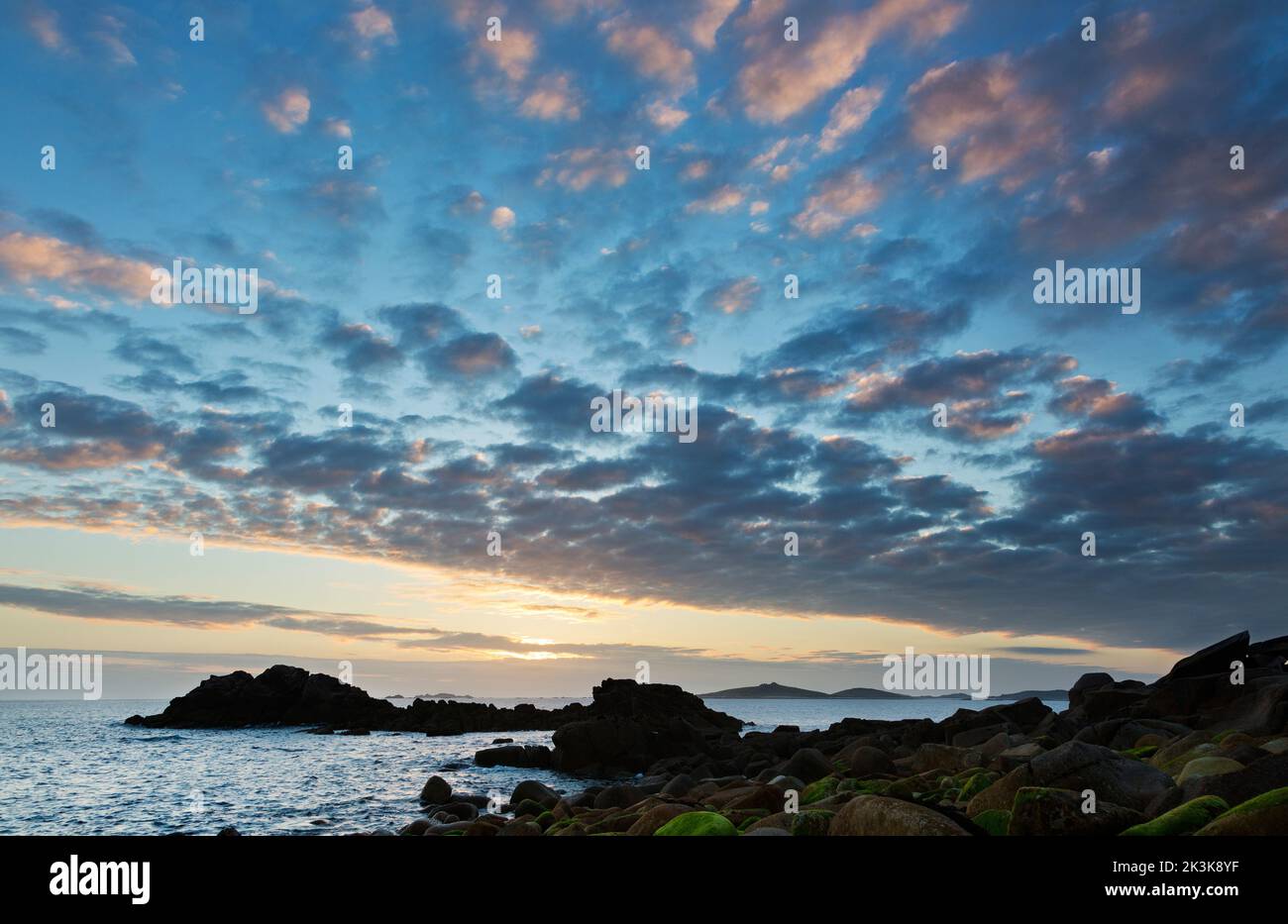 sunset Isles of Scilly, Cornwall, UK Stock Photo - Alamy
