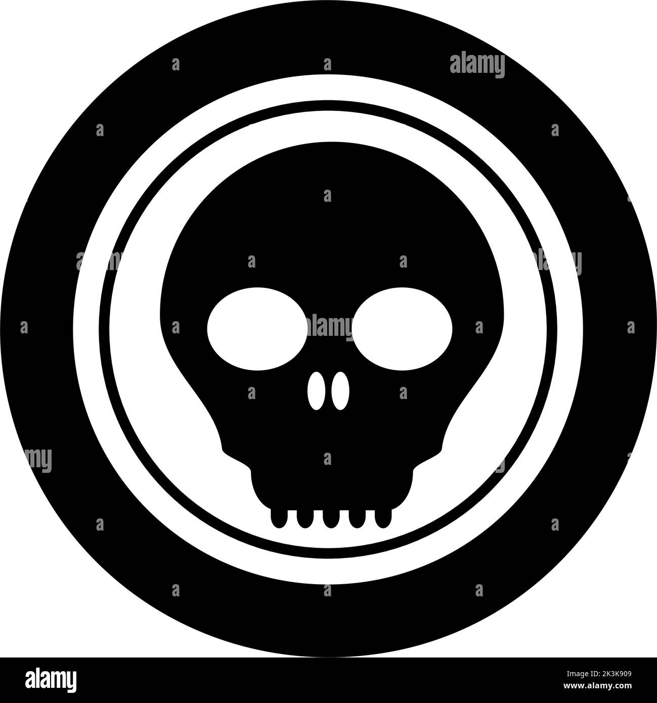 Icon Scull shape. Gambling symbol, object. Vector illustration Stock ...