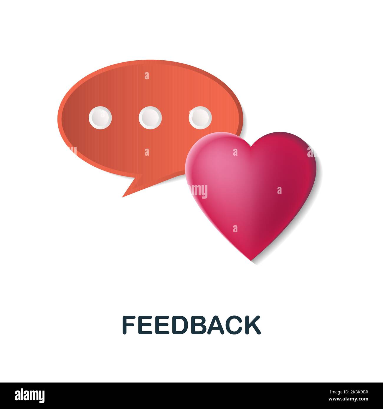 Feedback icon. 3d illustration from crowdfunding collection. Creative ...