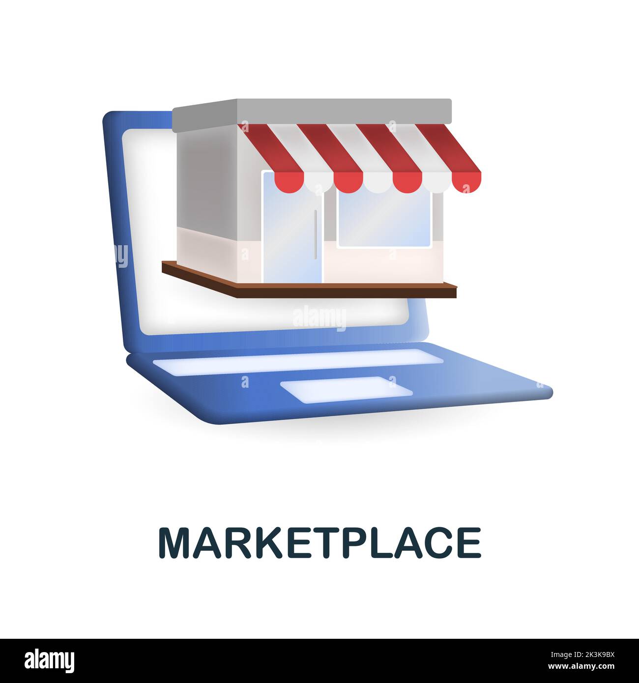 Marketplace icon. 3d illustration from crowdfunding collection ...