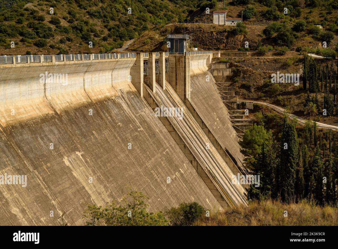 Siurana reservoir dam, where water from the Siurana river is ...
