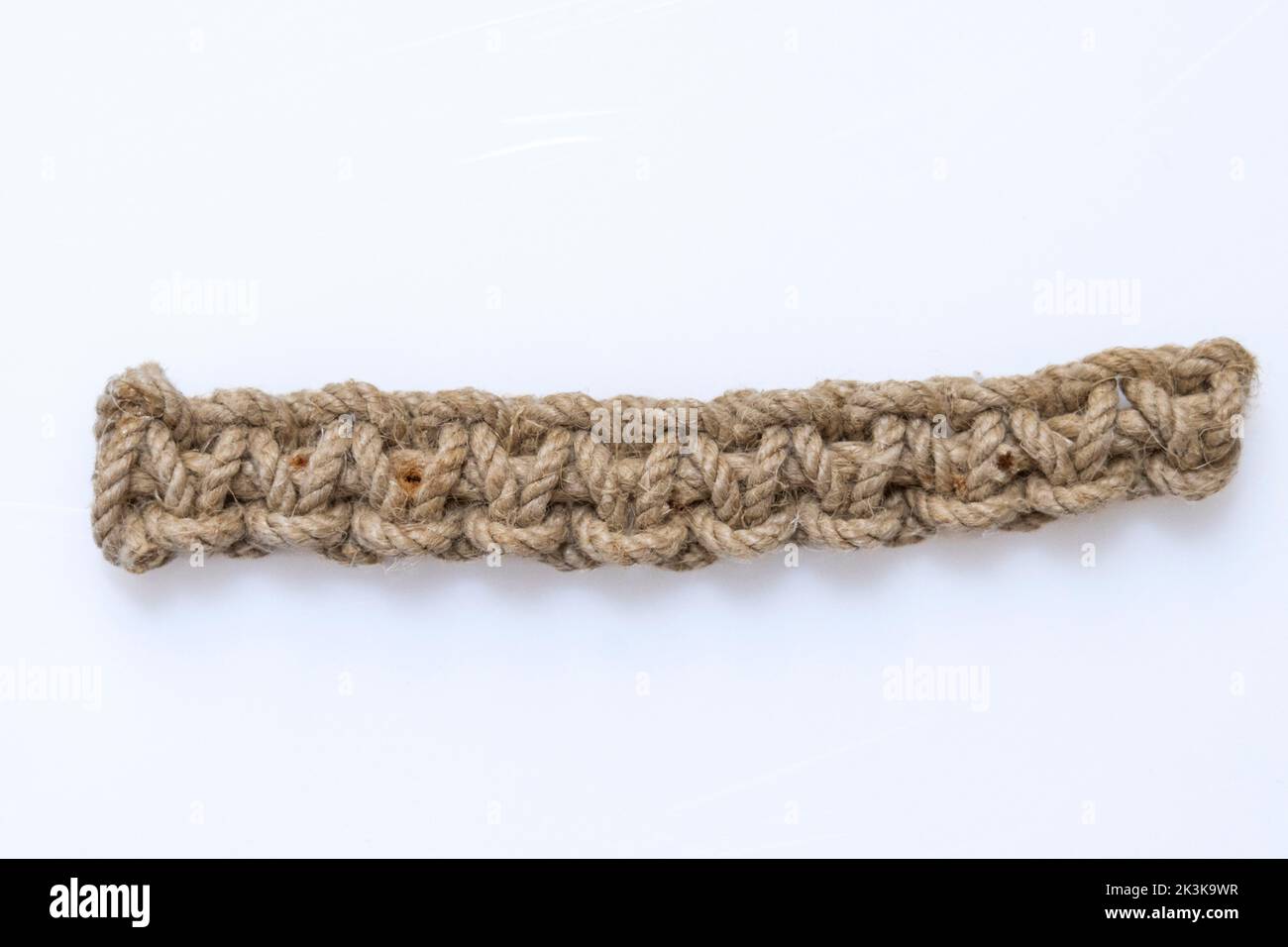 rope forming a Flat box knot ,Balearic islands, Spain Stock Photo - Alamy