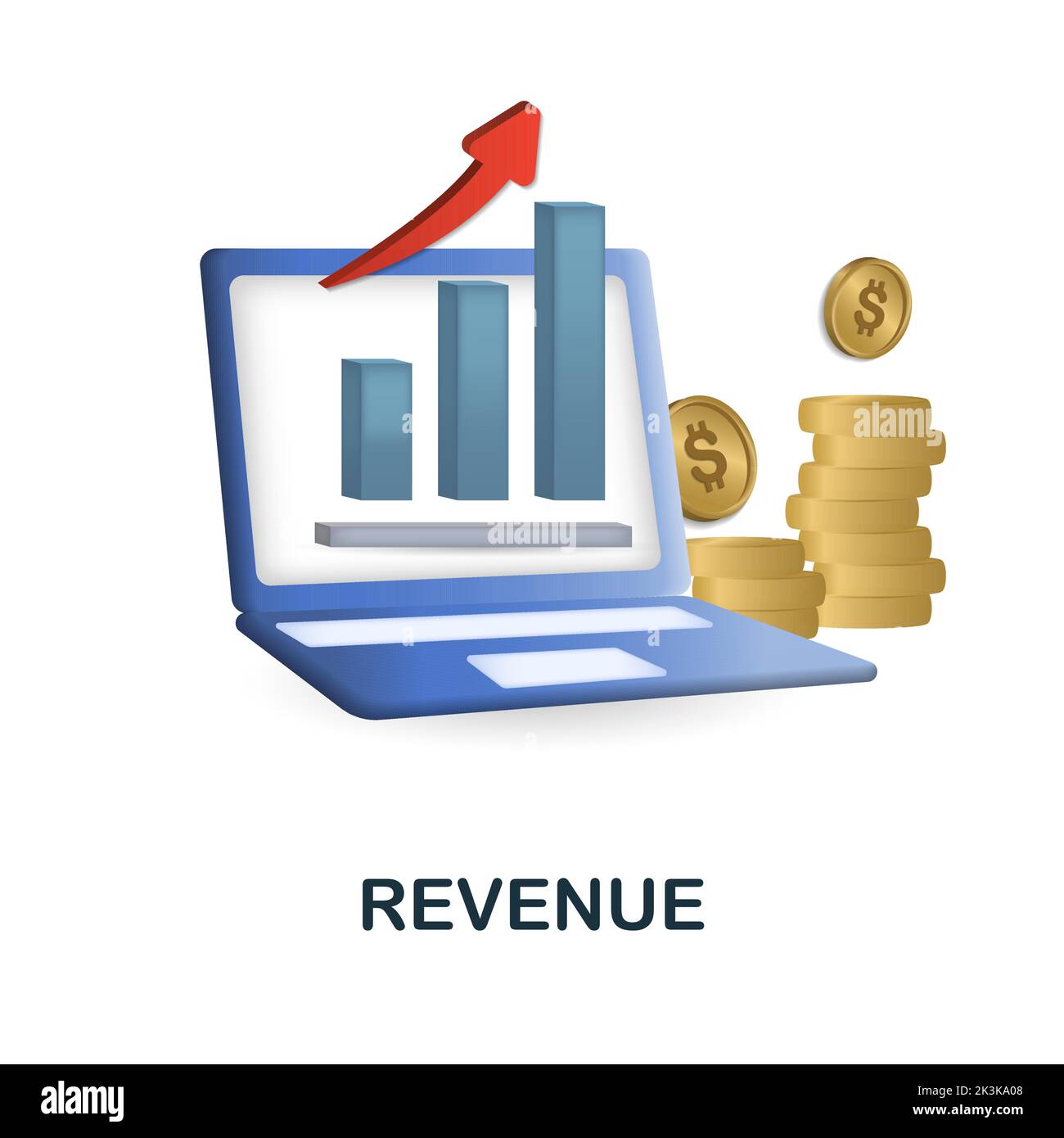 Revenue icon. 3d illustration from crowdfunding collection. Creative ...
