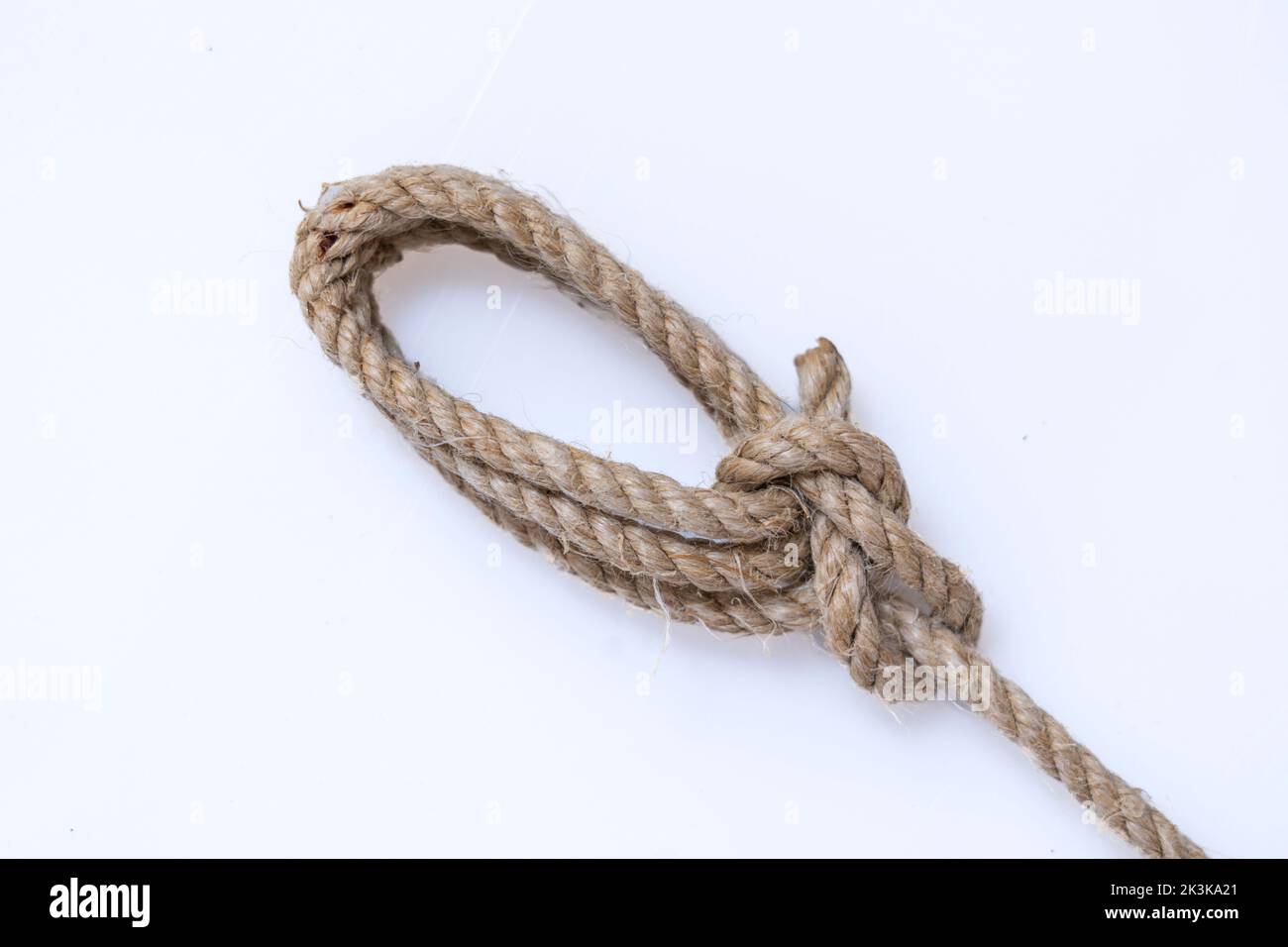 rope forming a raft knot by whip ,Balearic islands, Spain Stock Photo ...