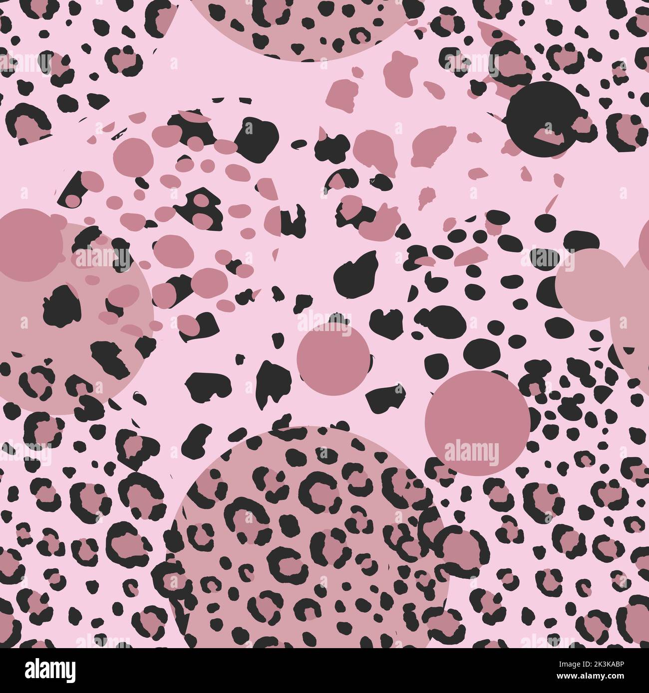 Abstract modern leopard seamless pattern with circles. Animals trendy ...